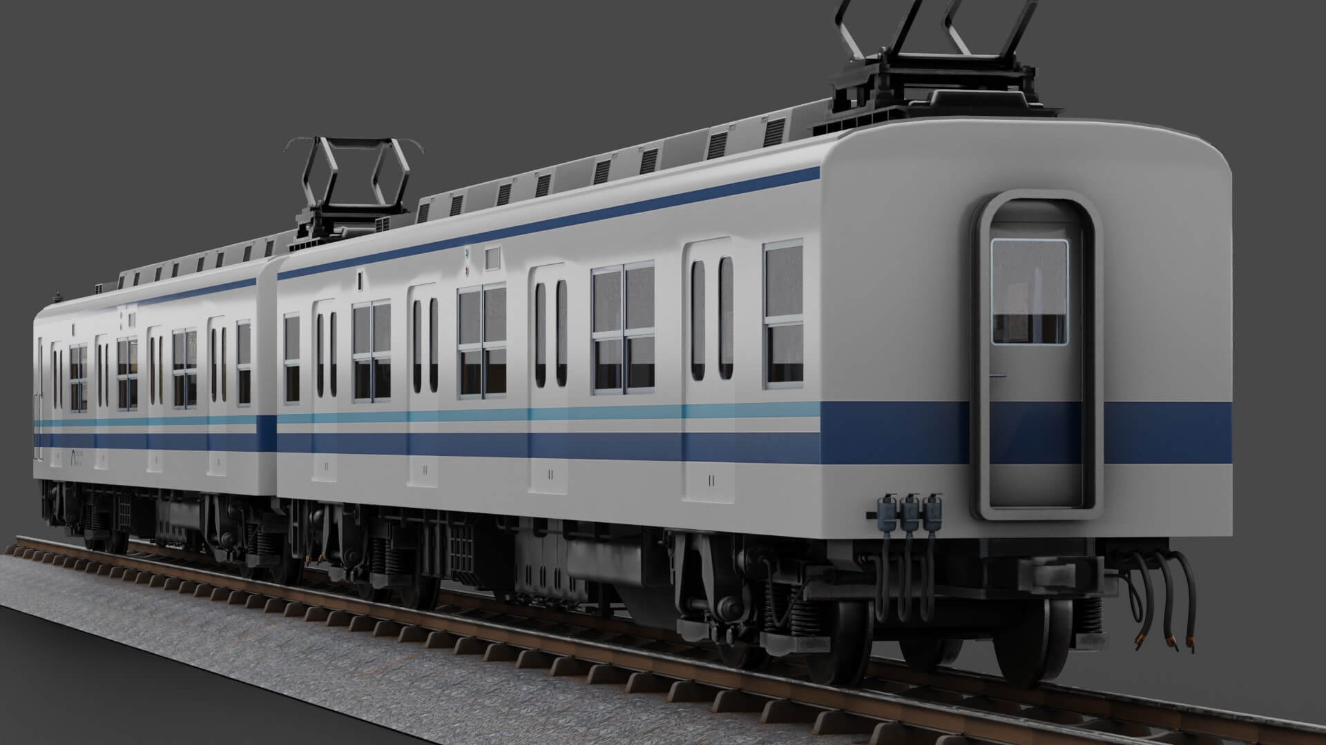 Tobu Railway Series 8000 Low Poly 3D Model by Agungkuncoro