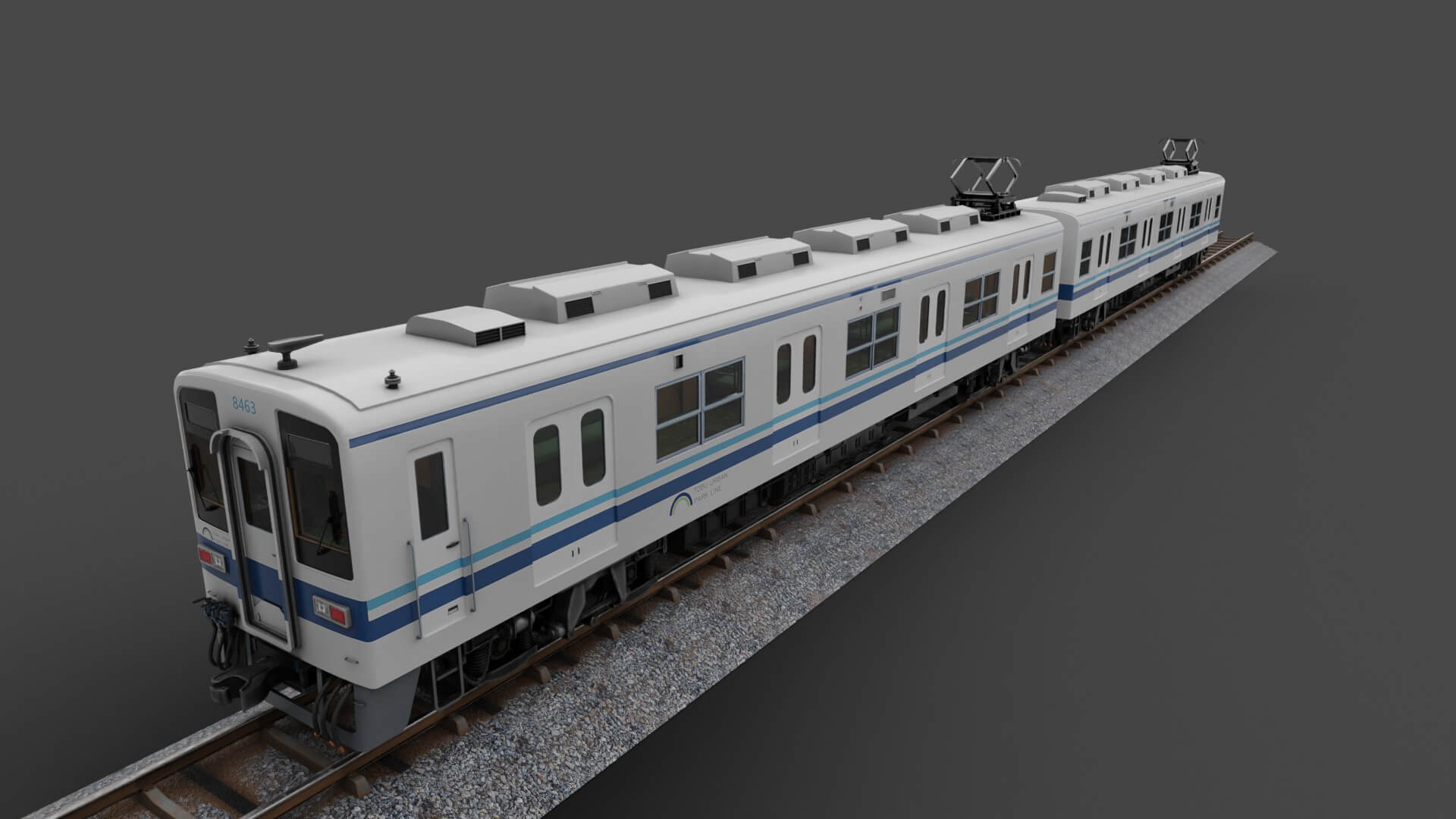 Tobu Railway Series 8000 Low Poly 3D Model by Agungkuncoro