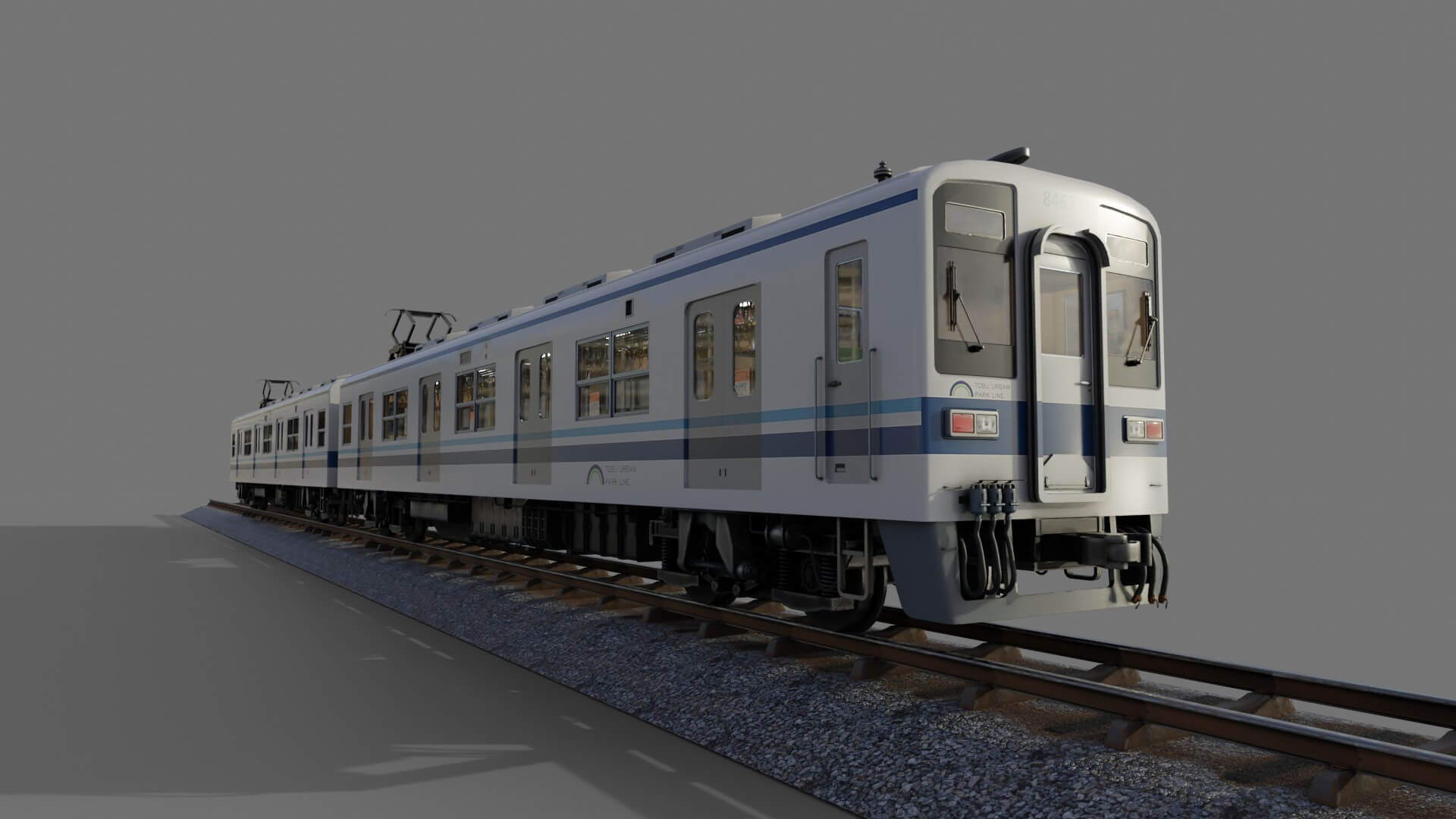Tobu Railway Series 8000 Low Poly 3D Model by Agungkuncoro