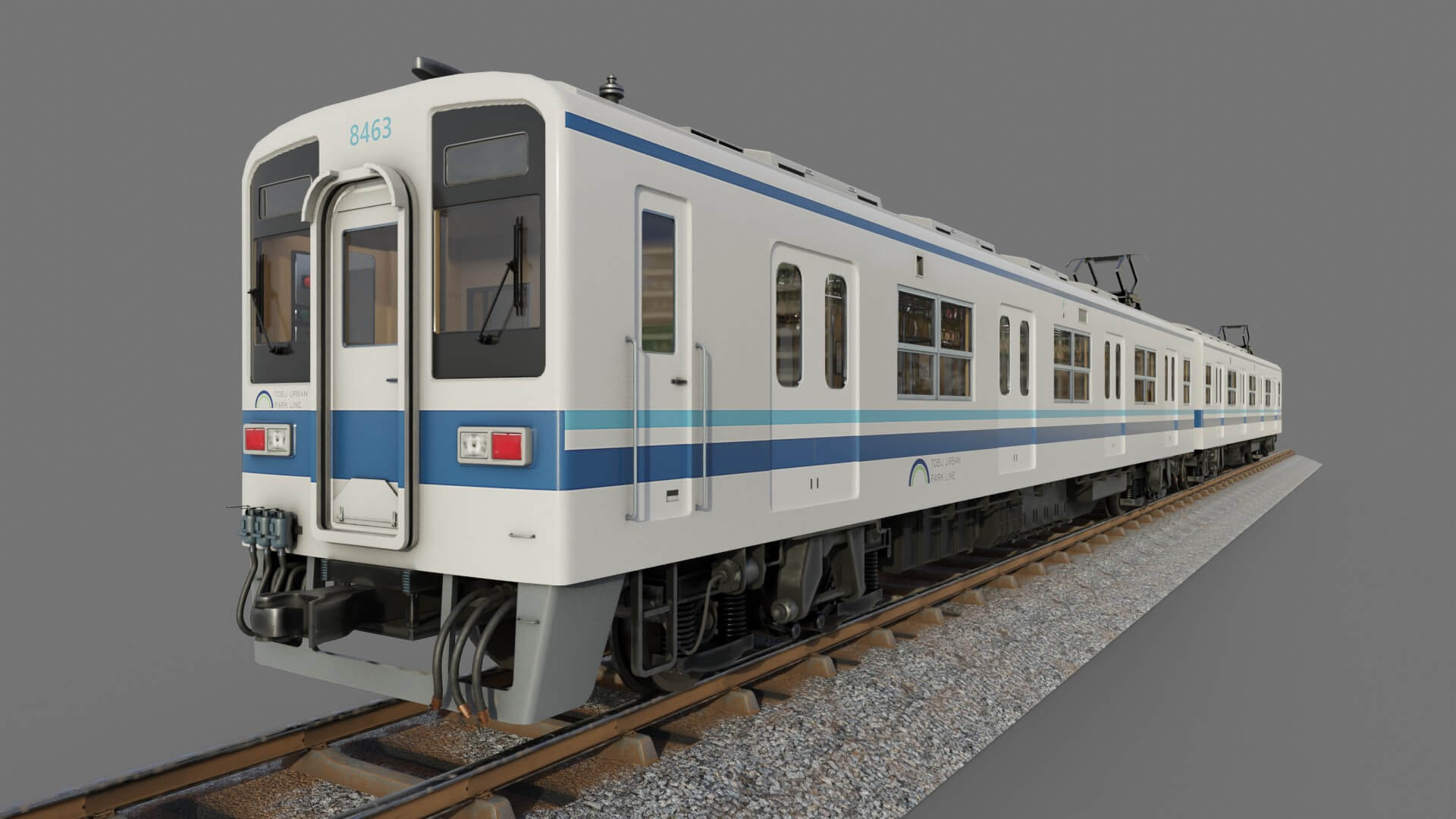 Tobu Railway Series 8000 Low Poly 3D Model by Agungkuncoro