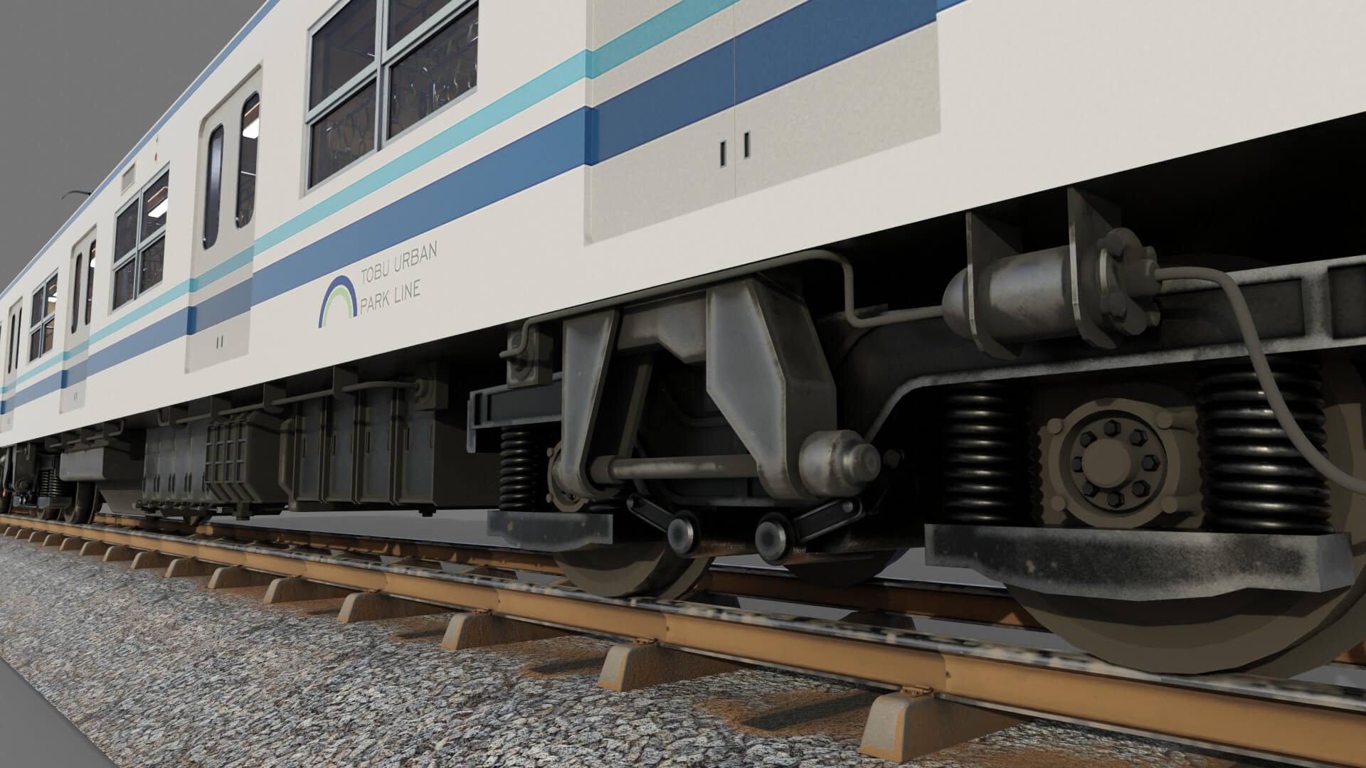 Tobu Railway Series 8000 Low Poly 3D Model by Agungkuncoro