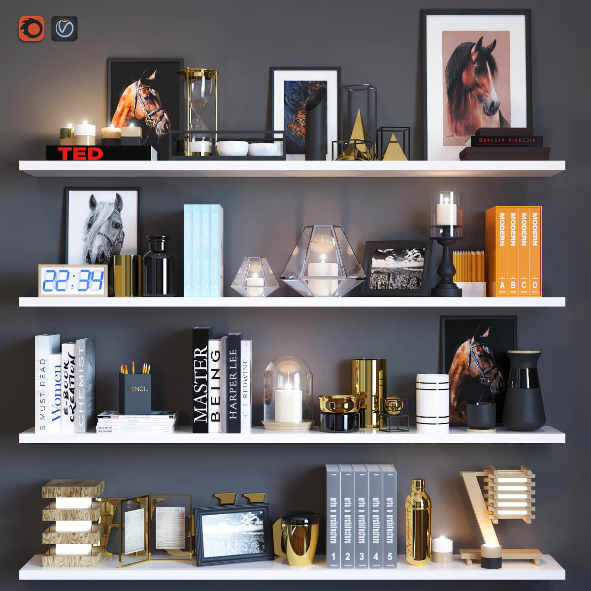 Wodden Wall Decore - 3D Model by ahmed1000