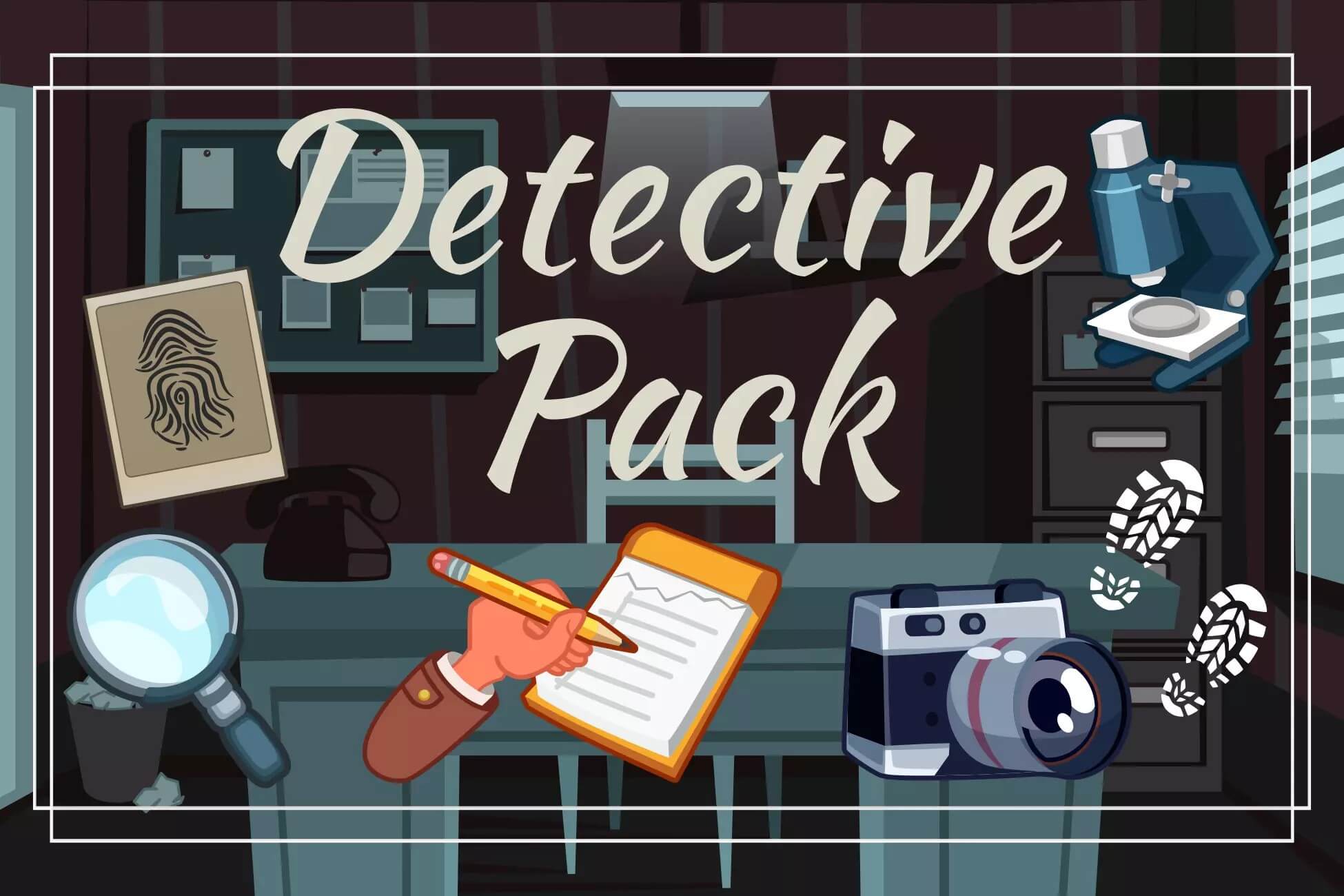 Detective Pack - 2D Game Asset by AhNinniah