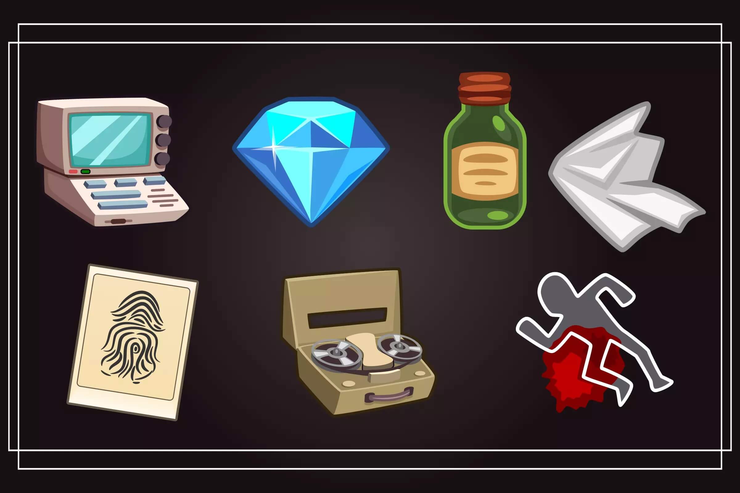 Detective Pack - 2D Game Asset by AhNinniah