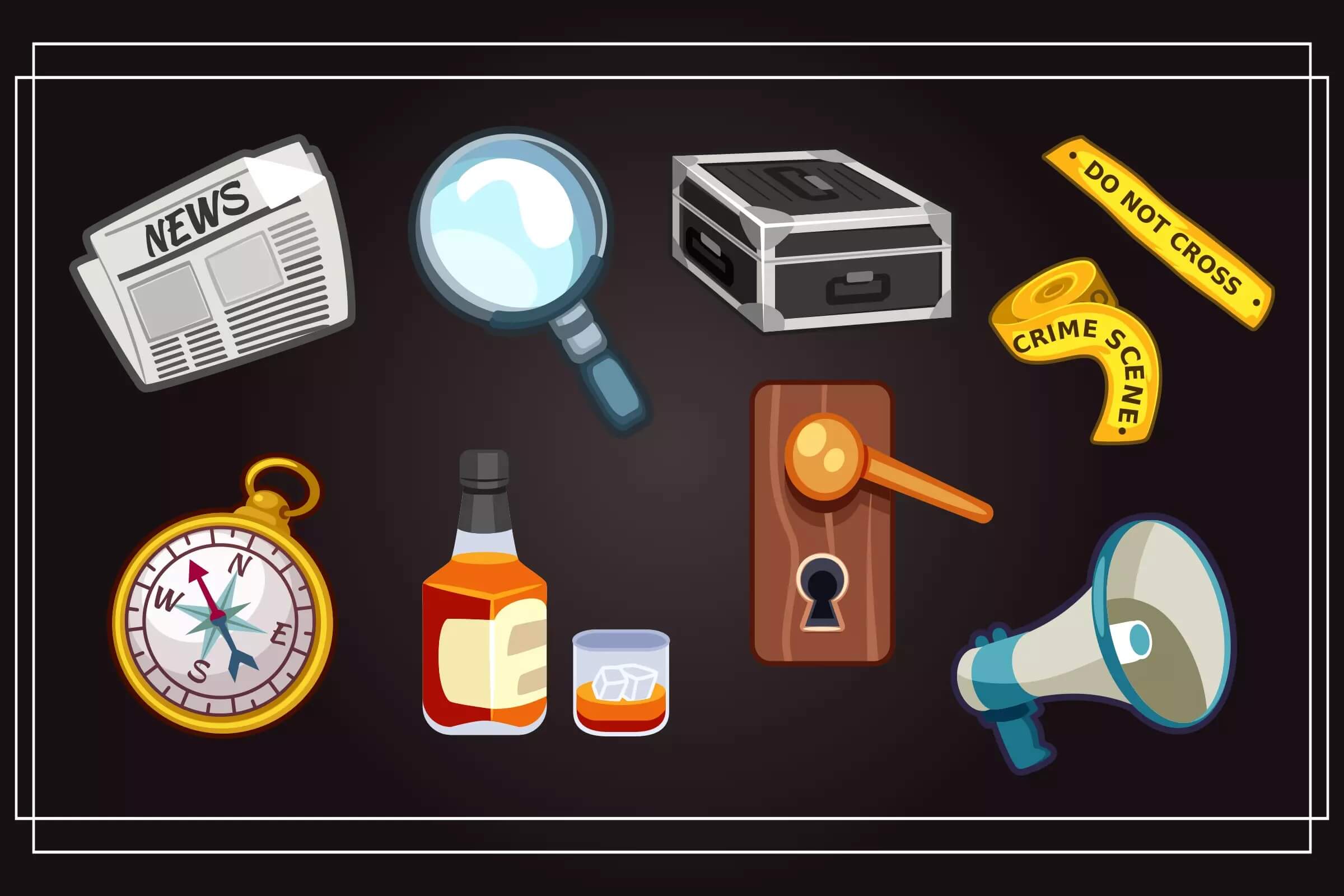 Detective Pack - 2D Game Asset by AhNinniah