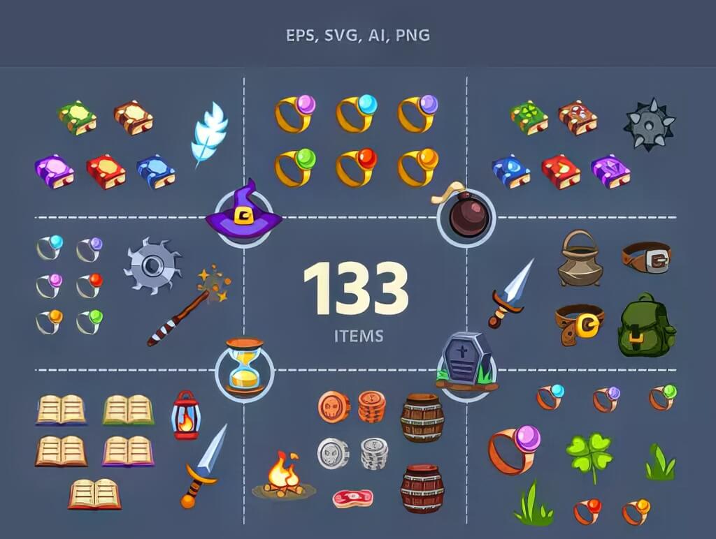 Fantasy Game Items by AhNinniah