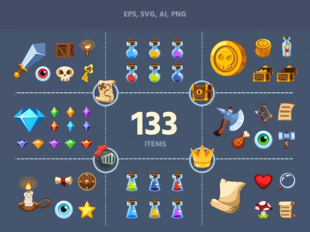 Fantasy Game Items by AhNinniah