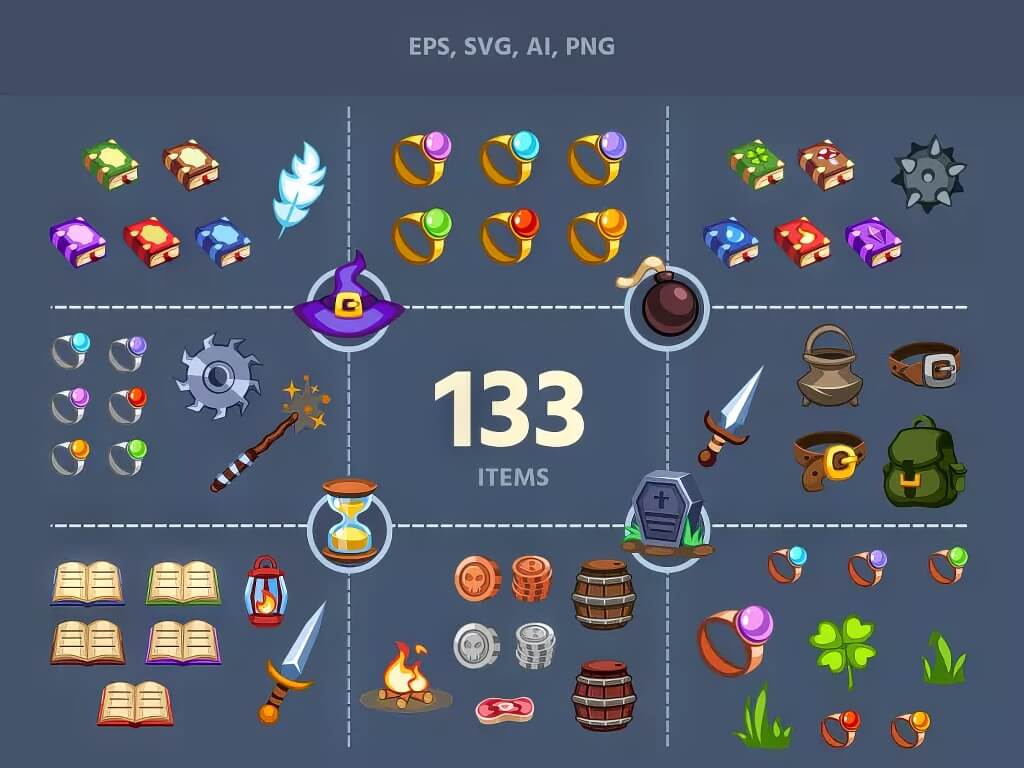 Fantasy Game Items by AhNinniah