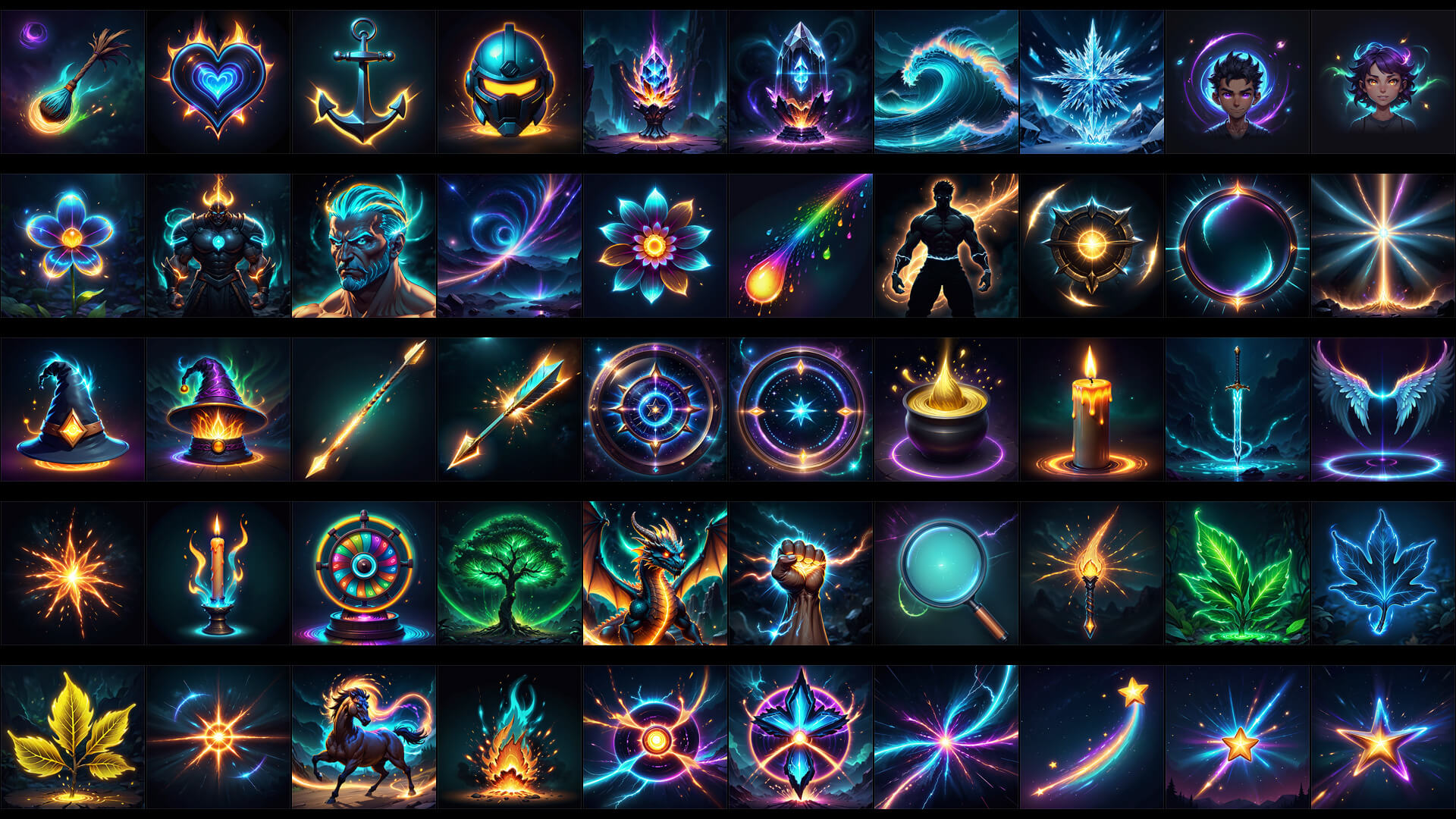 Magic Spell Icons Mega Bundle2 - 2D Game Asset by AIgameicons