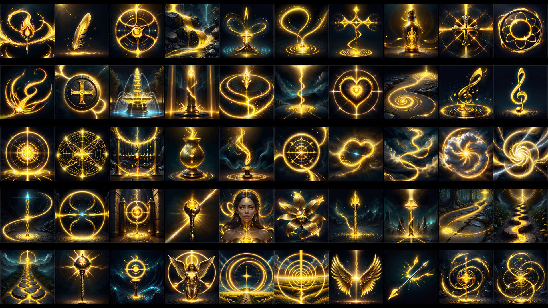 Realistic Magic Spell Icons Mega Bundle1 - 2D Game Asset by AIgameicons
