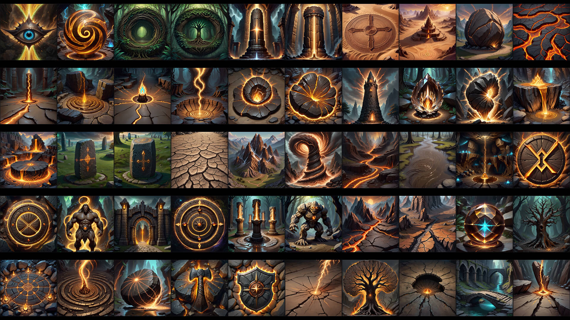 Realistic Magic Spell Icons Mega Bundle1 - 2D Game Asset by AIgameicons