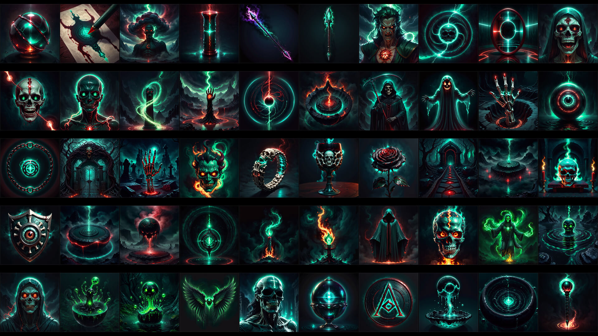 Realistic Magic Spell Icons Mega Bundle1 - 2D Game Asset by AIgameicons