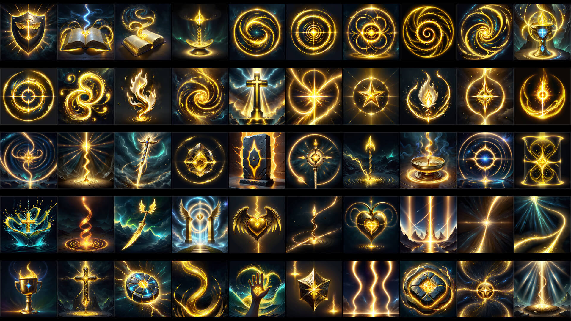 Realistic Magic Spell Icons Mega Bundle2 - 2D Game Asset by AIgameicons