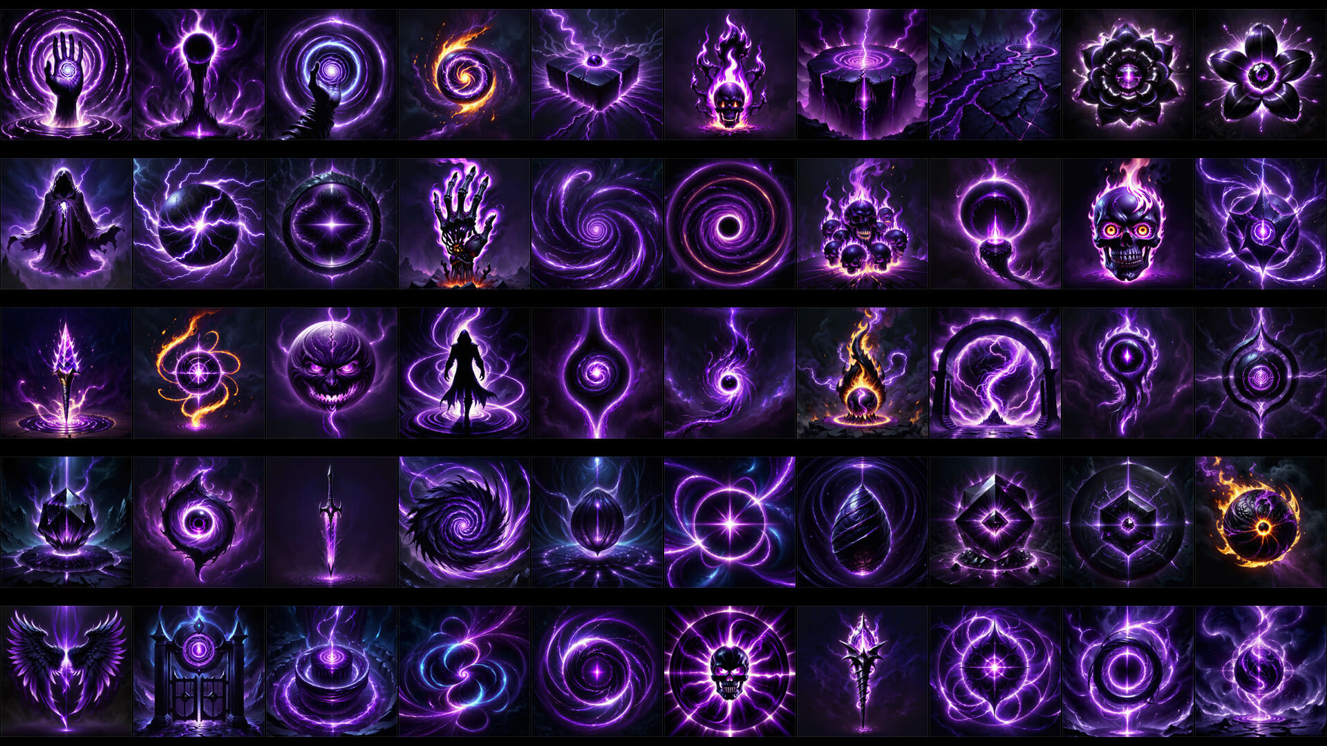 Realistic Magic Spell Icons Mega Bundle2 - 2D Game Asset by AIgameicons