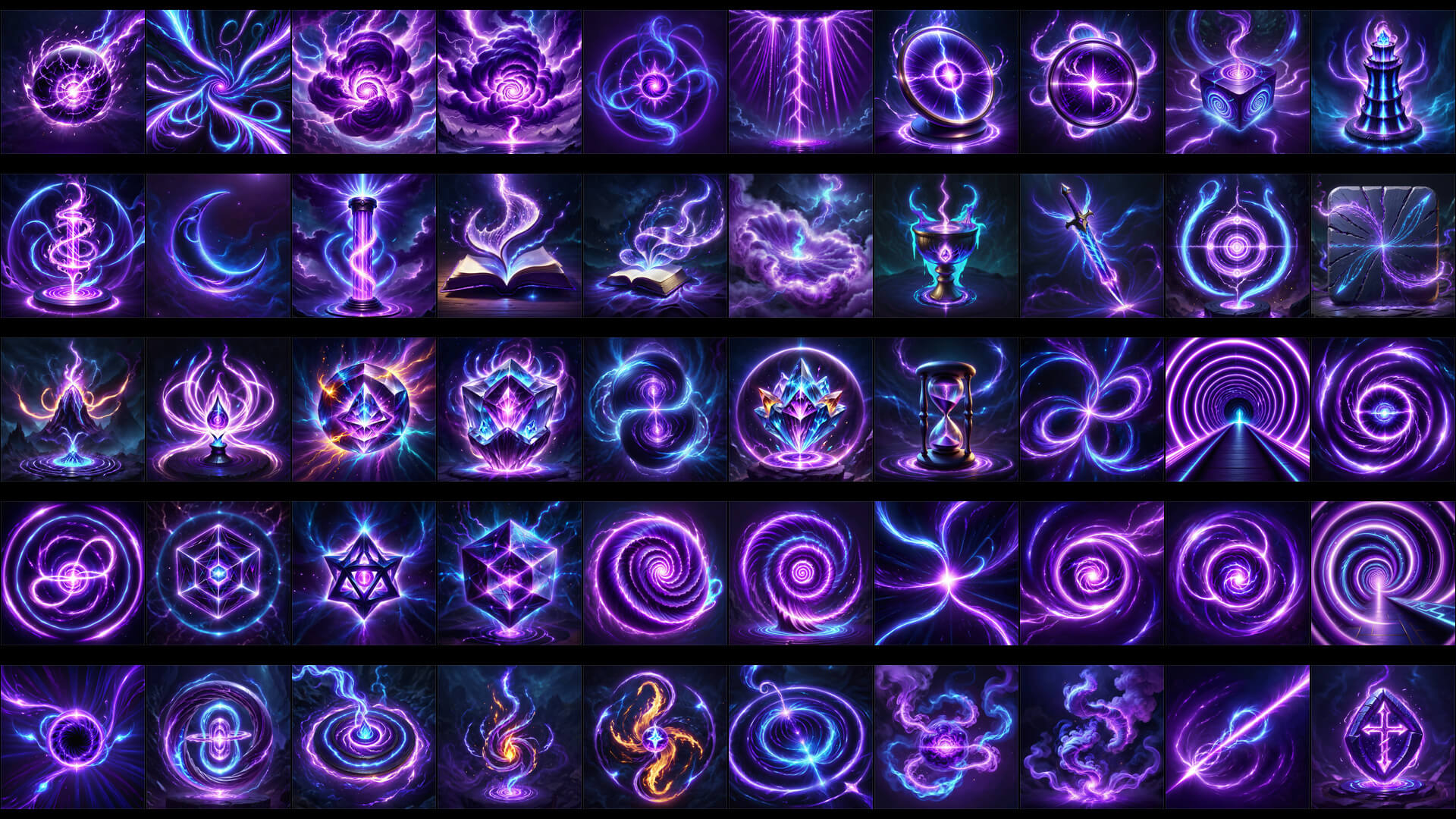 Realistic Magic Spell Icons Mega Bundle2 - 2D Game Asset by AIgameicons