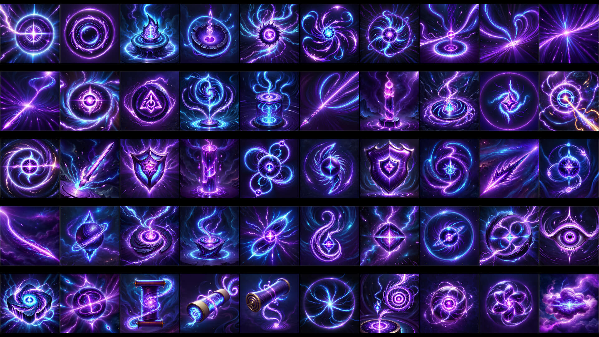 Realistic Magic Spell Icons Mega Bundle2 - 2D Game Asset by AIgameicons