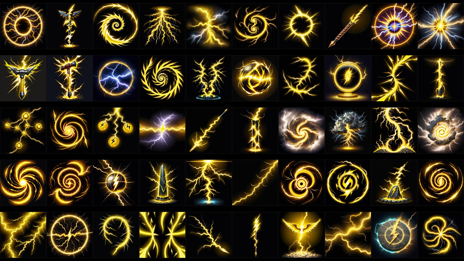 Realistic Magic Spell Icons Mega Bundle3 - 2D Game Asset by AIgameicons