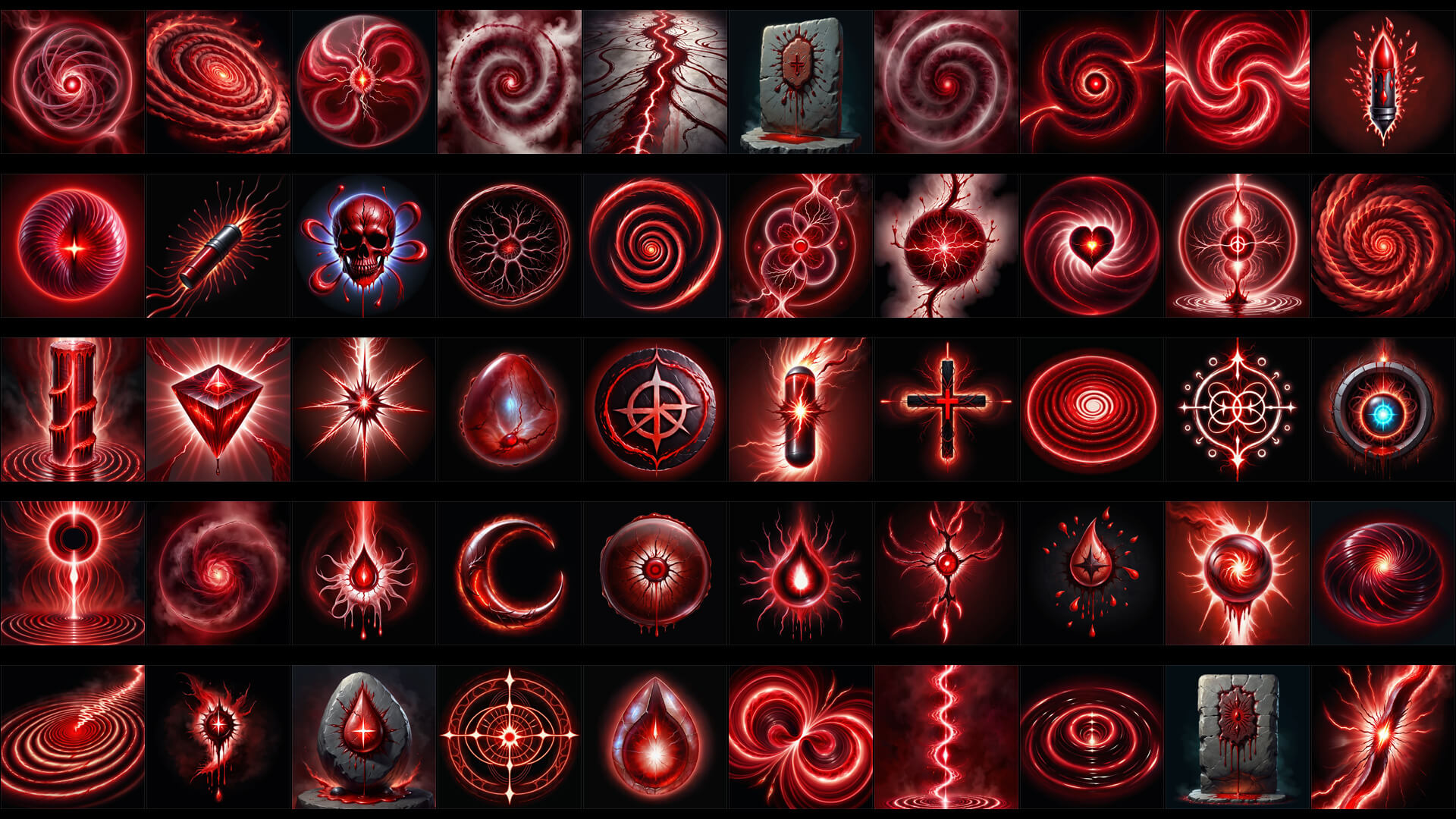 Realistic Magic Spell Icons Mega Bundle3 - 2D Game Asset by AIgameicons