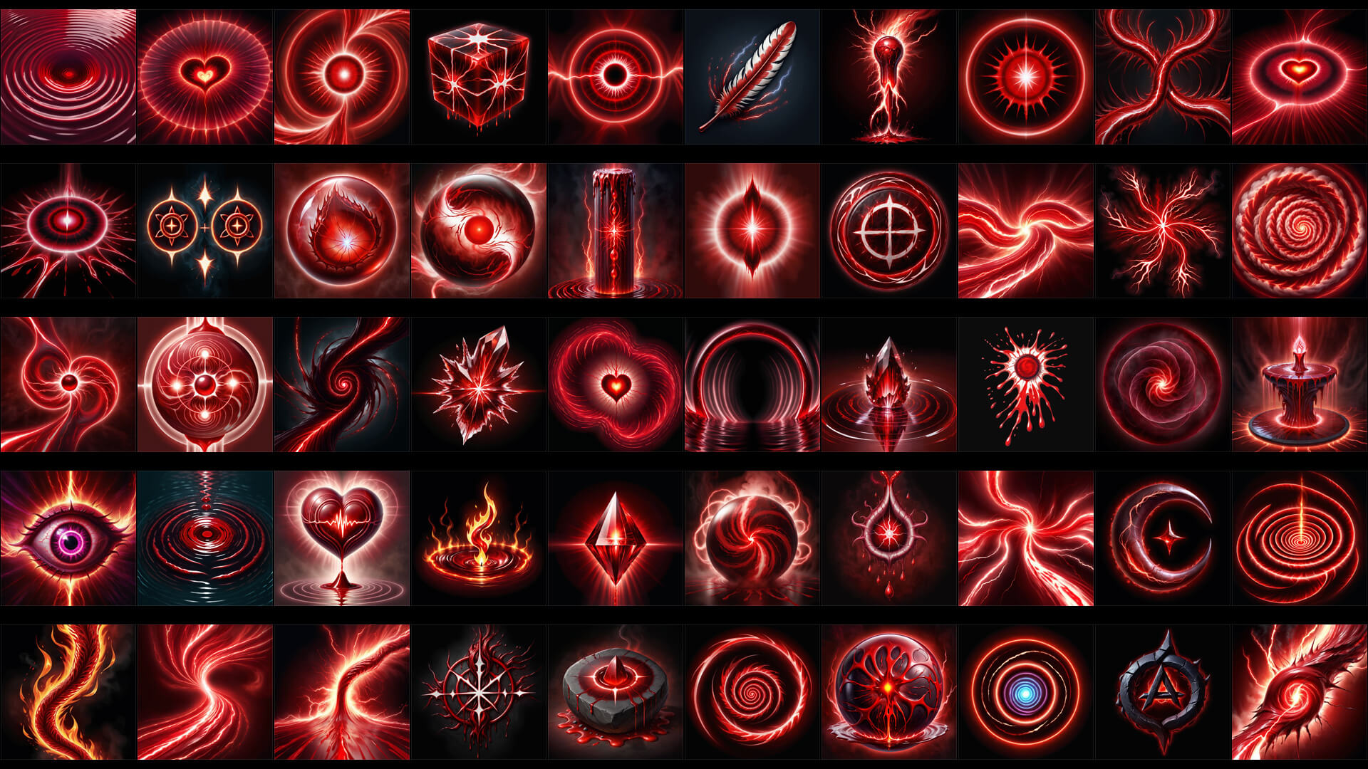 Realistic Magic Spell Icons Mega Bundle3 - 2D Game Asset by AIgameicons