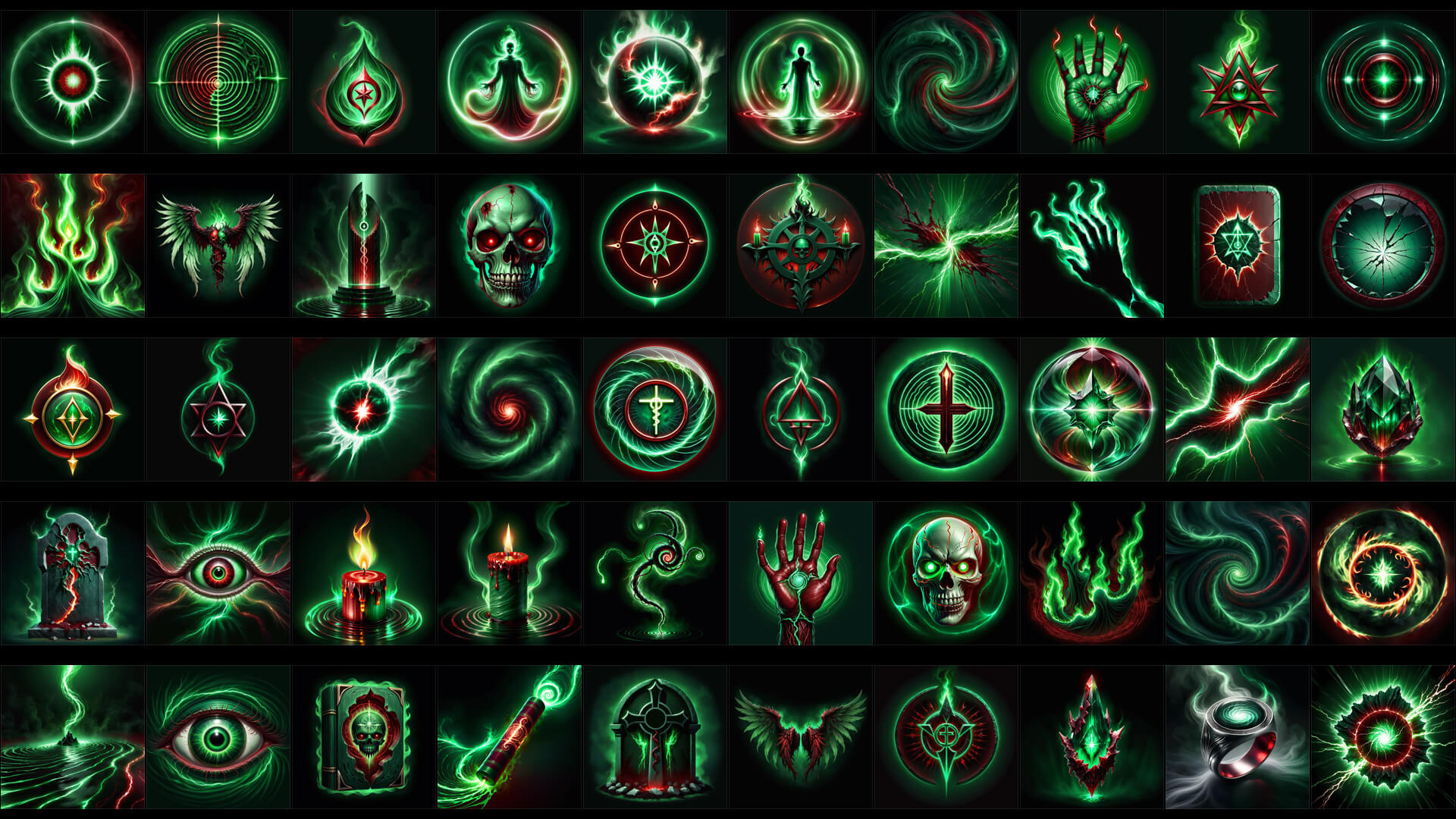 Realistic Magic Spell Icons Mega Bundle3 - 2D Game Asset by AIgameicons