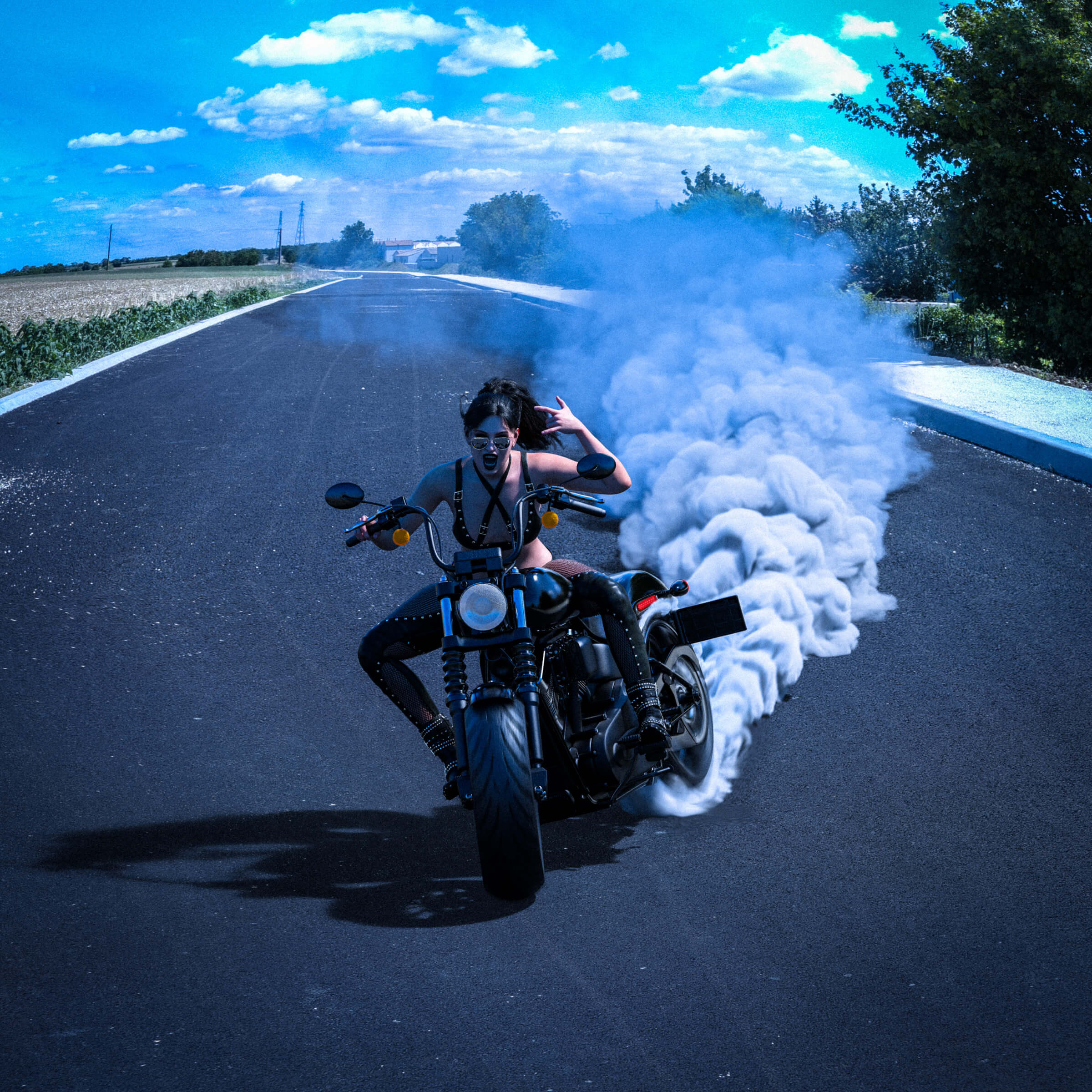 Biker 2 3D Render, Digital Art by Ainuk3DRender