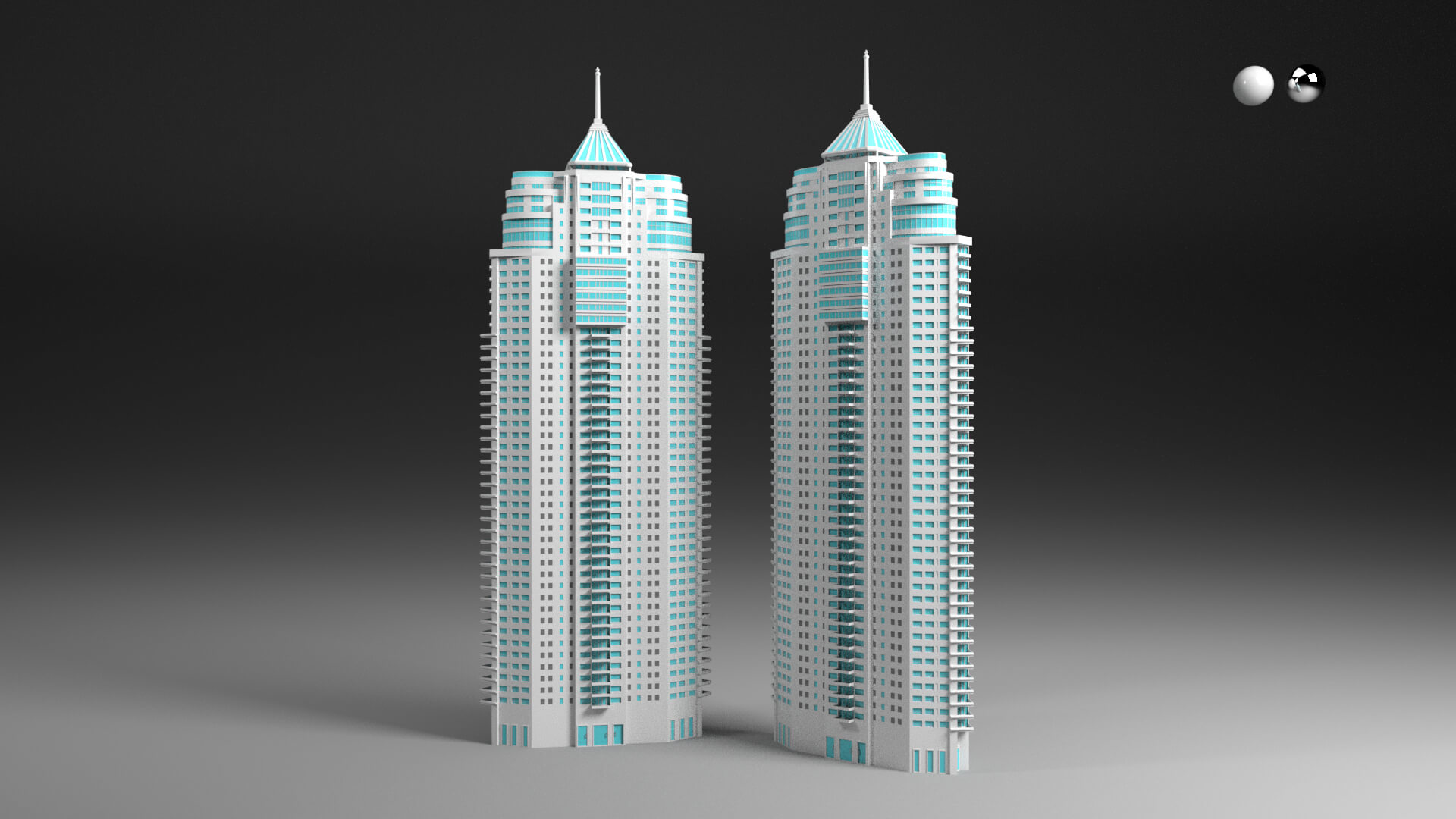 Twin Tower Mumbai - 3D Model by akash_jadhav