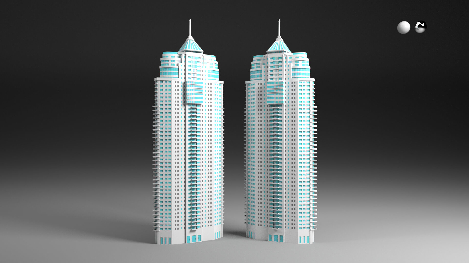 Twin Tower Mumbai - 3D Model by akash_jadhav