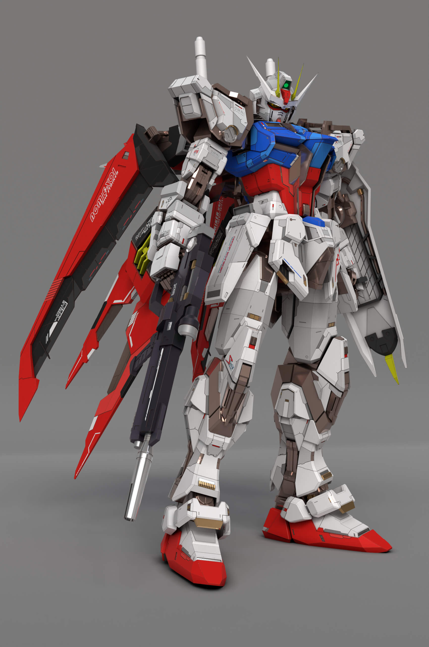 Aile Strike Gundam Remake - Rigged 3D Model by Akbar_Indra