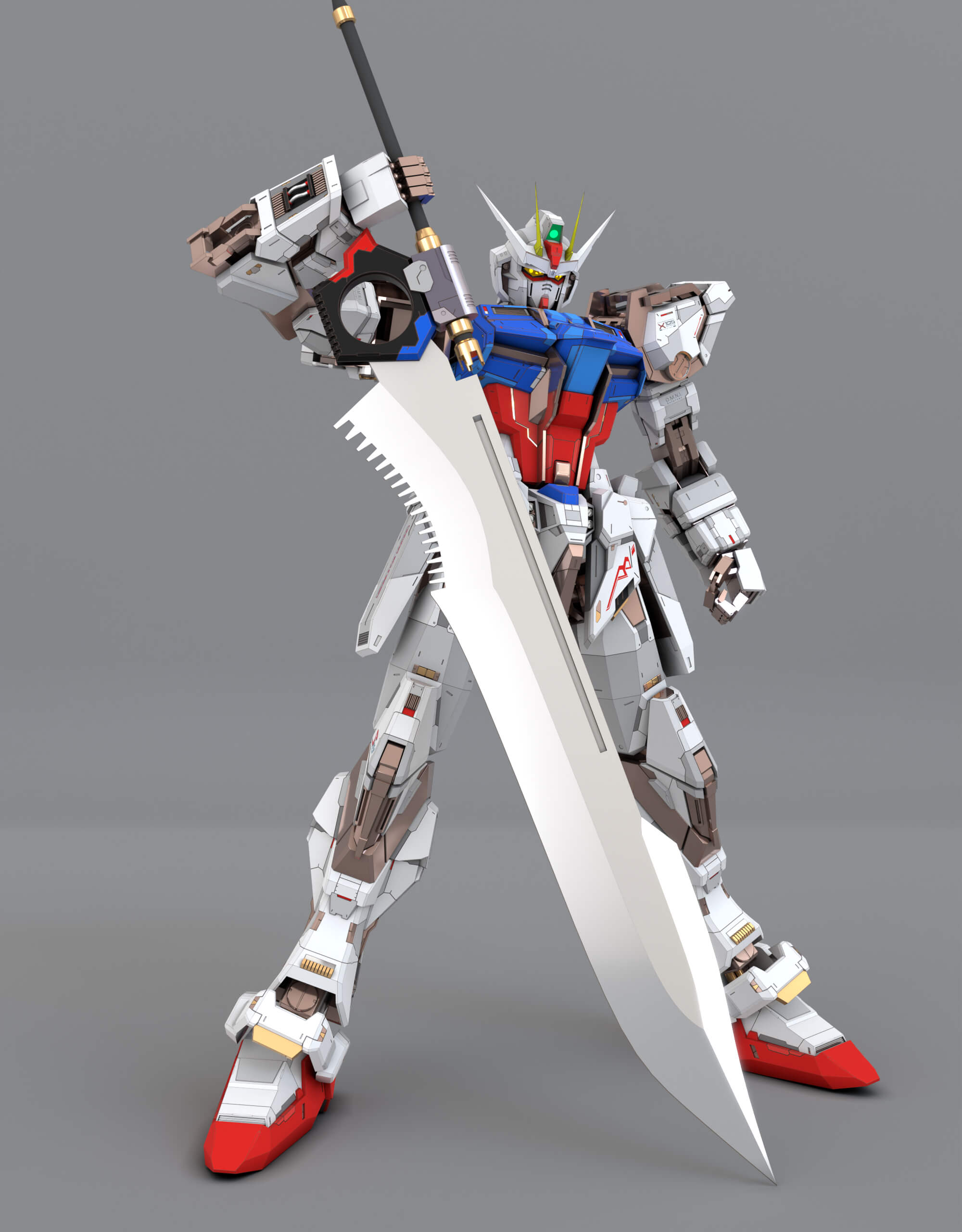 Aile Strike Gundam Remake - Rigged 3D Model by Akbar_Indra