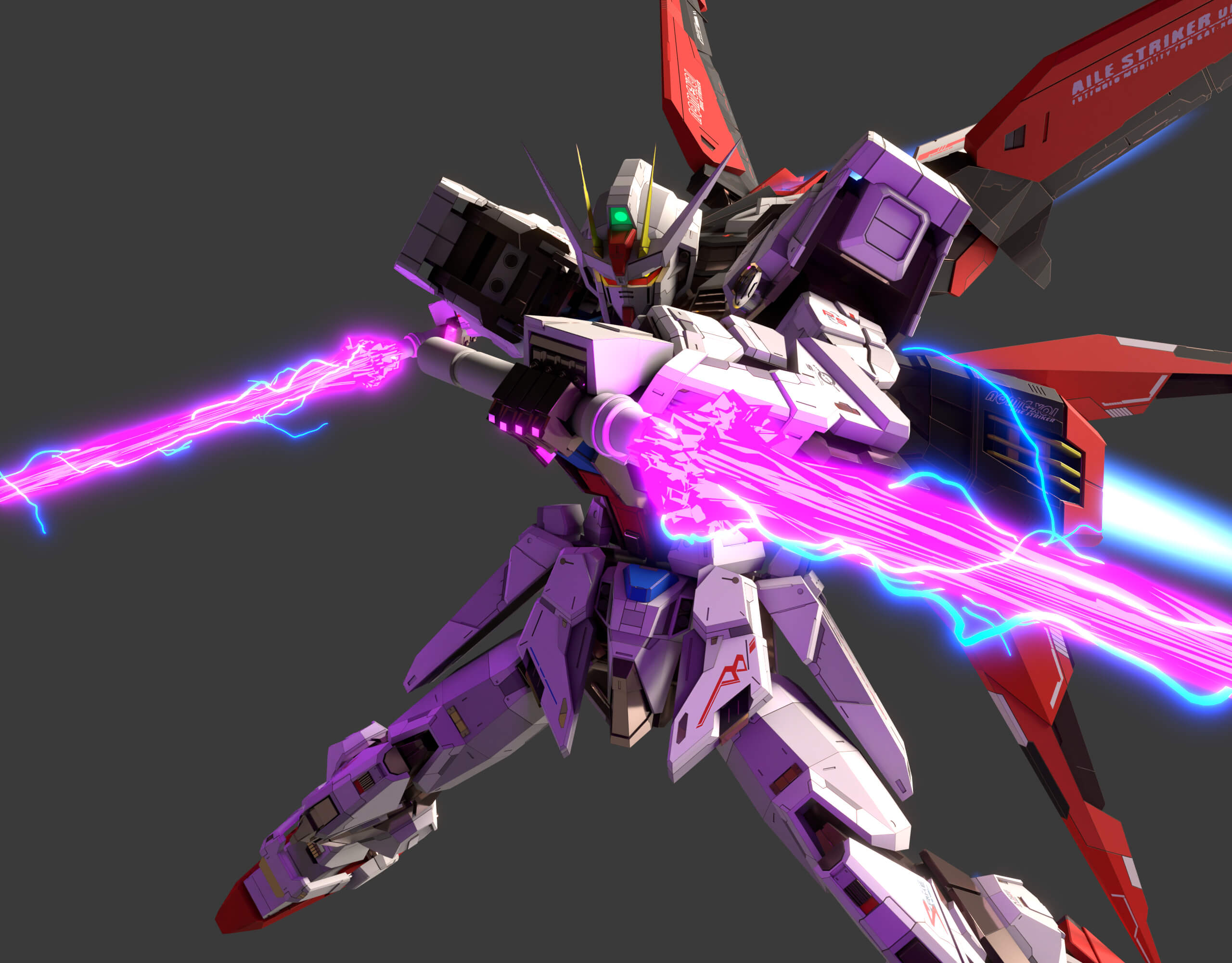 Aile Strike Gundam Remake - Rigged 3D Model by Akbar_Indra