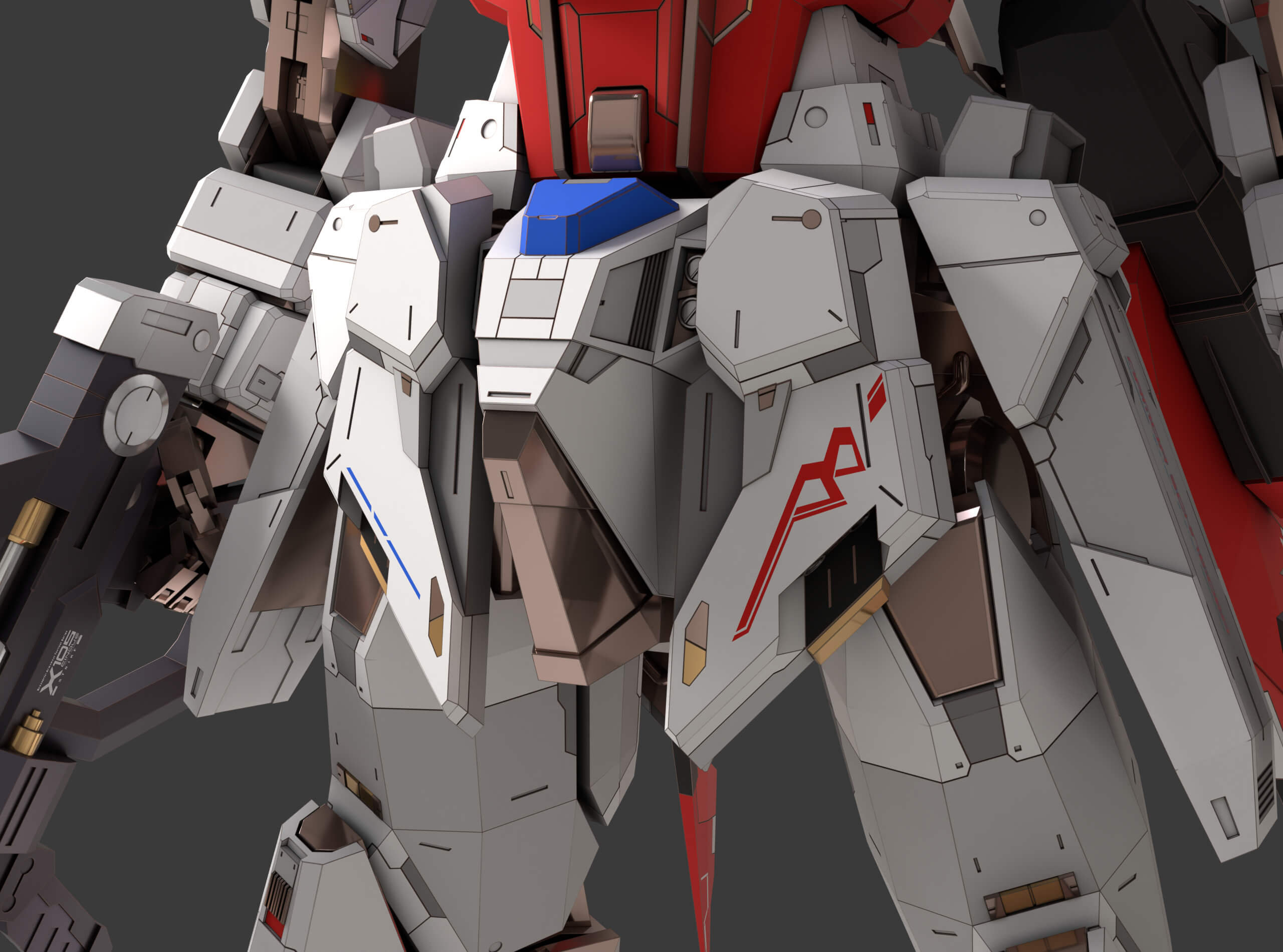 Aile Strike Gundam Remake - Rigged 3D Model by Akbar_Indra