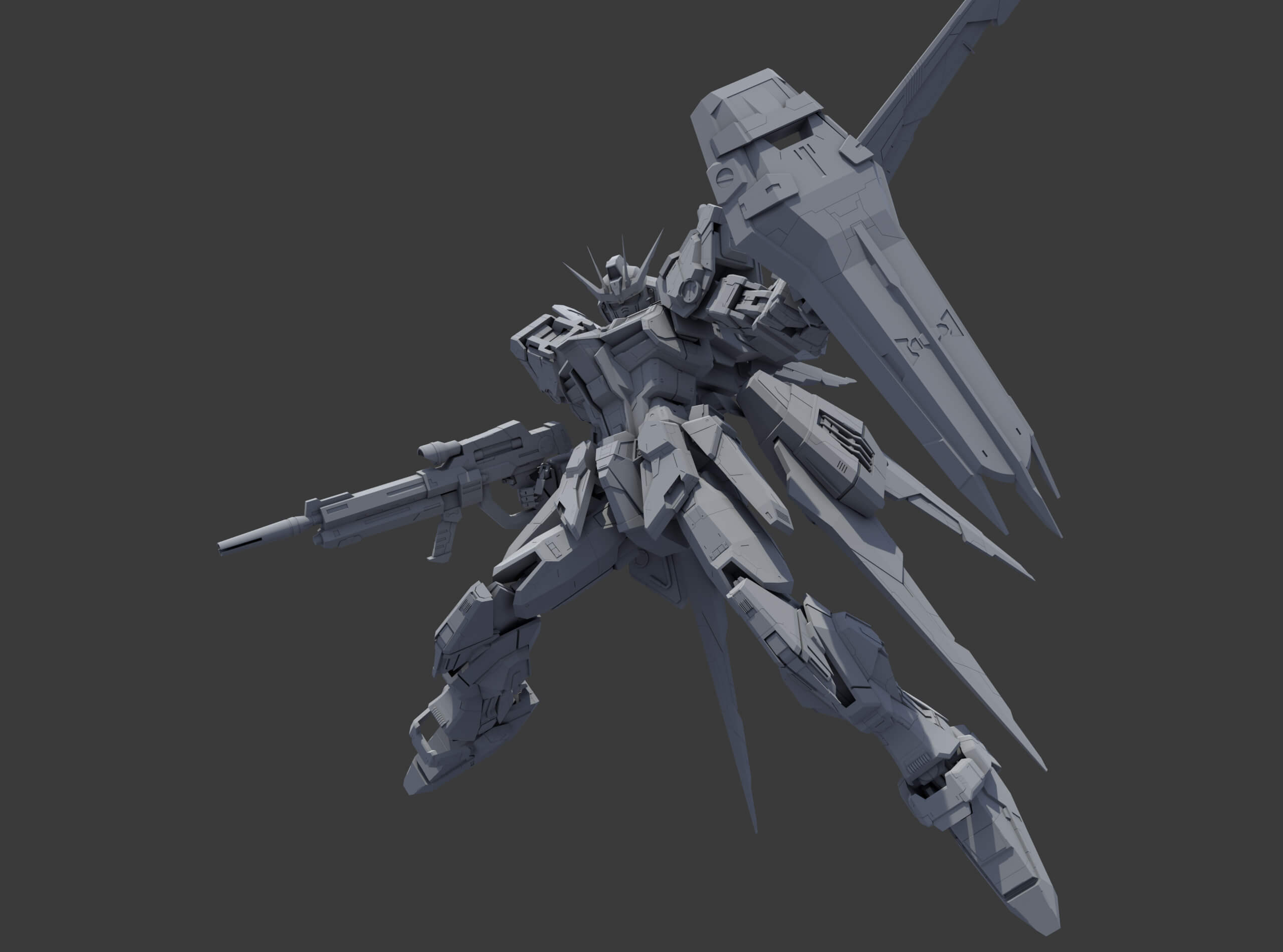 Aile Strike Gundam Remake - Rigged 3D Model by Akbar_Indra