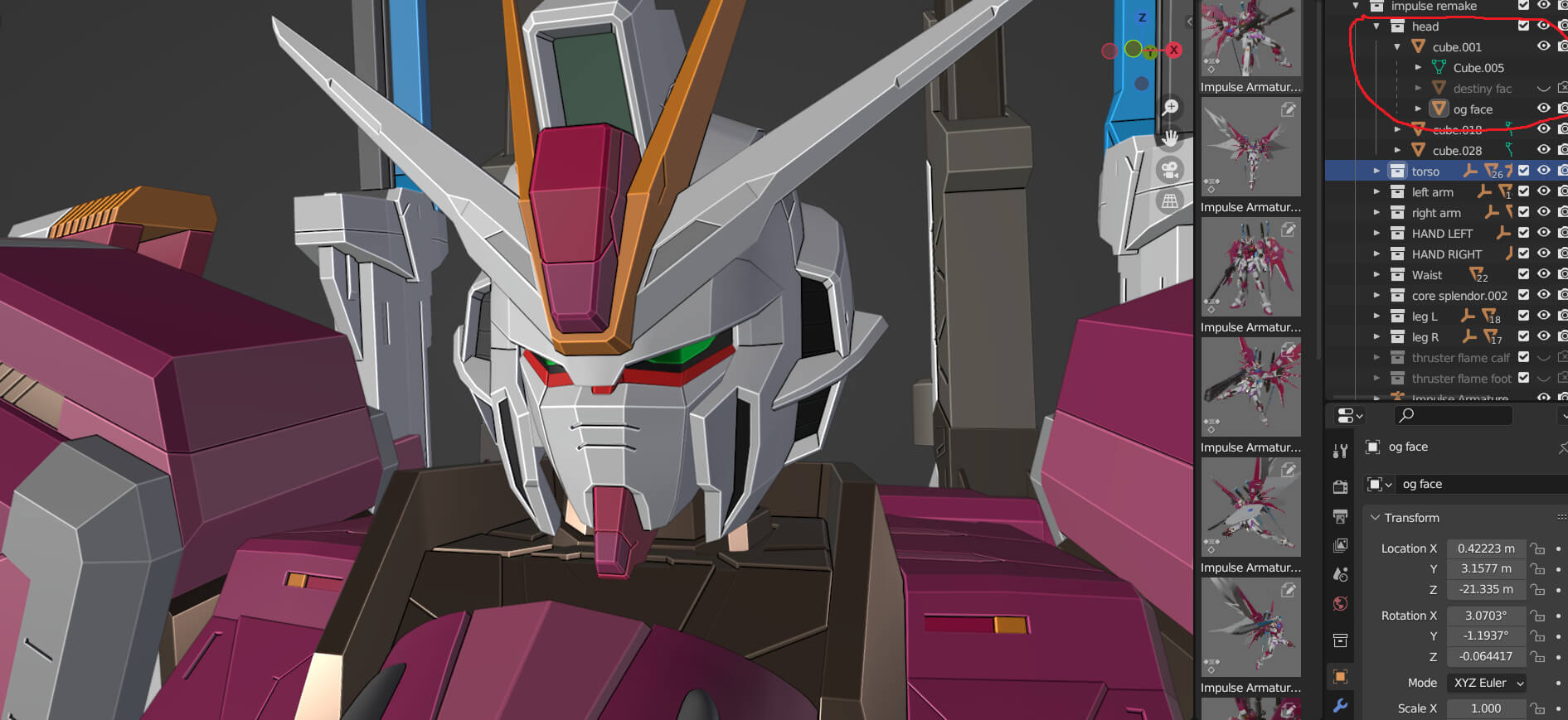 Destiny Impulse Gundam - 3D Model by Akbar_Indra