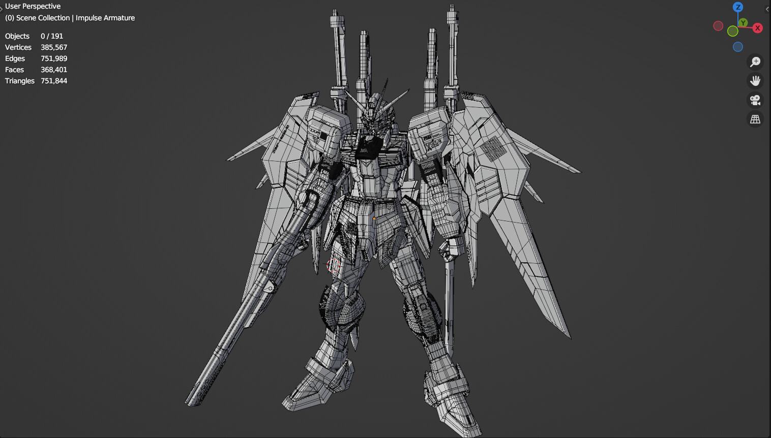 Destiny Impulse Gundam - 3D Model by Akbar_Indra
