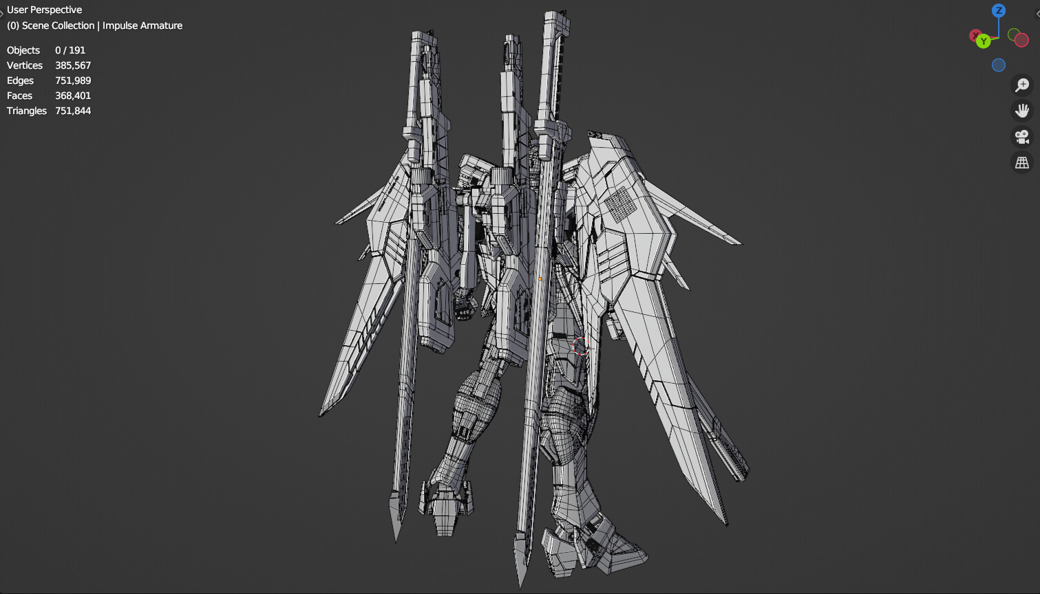 Destiny Impulse Gundam - 3D Model by Akbar_Indra