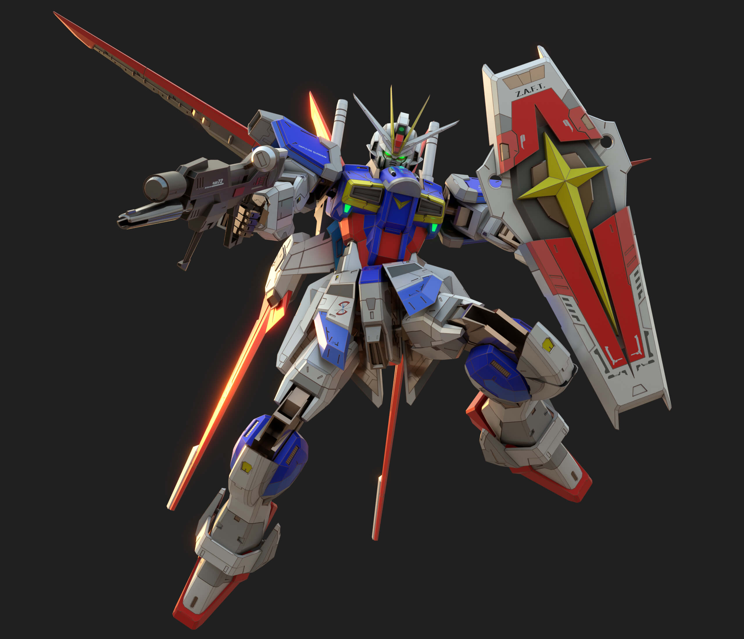 Force Impulse & Sword Impulse Gundam Bundle - Rigged 3D Model by Akbar ...