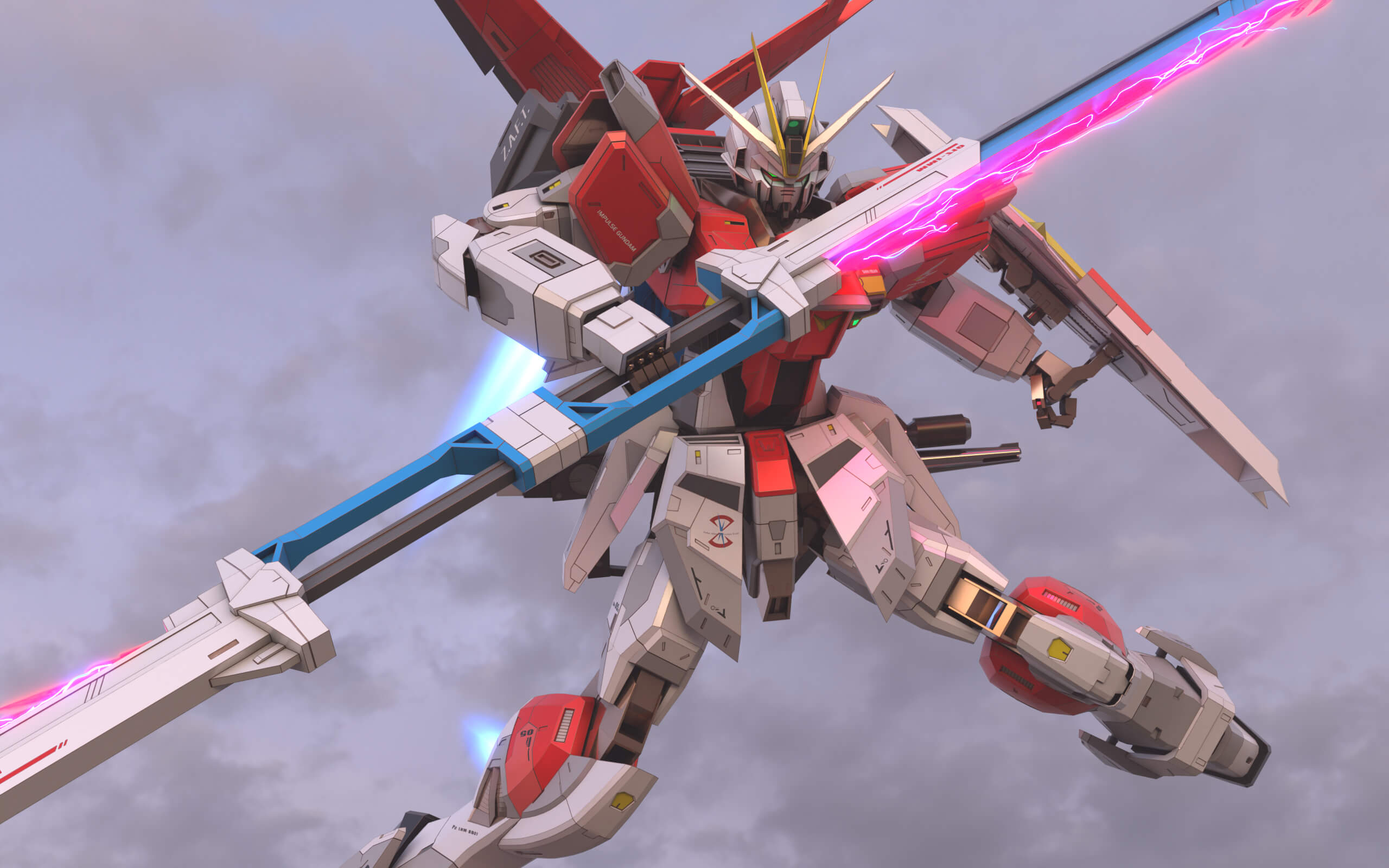 Force Impulse & Sword Impulse Gundam Bundle - Rigged 3D Model by Akbar ...