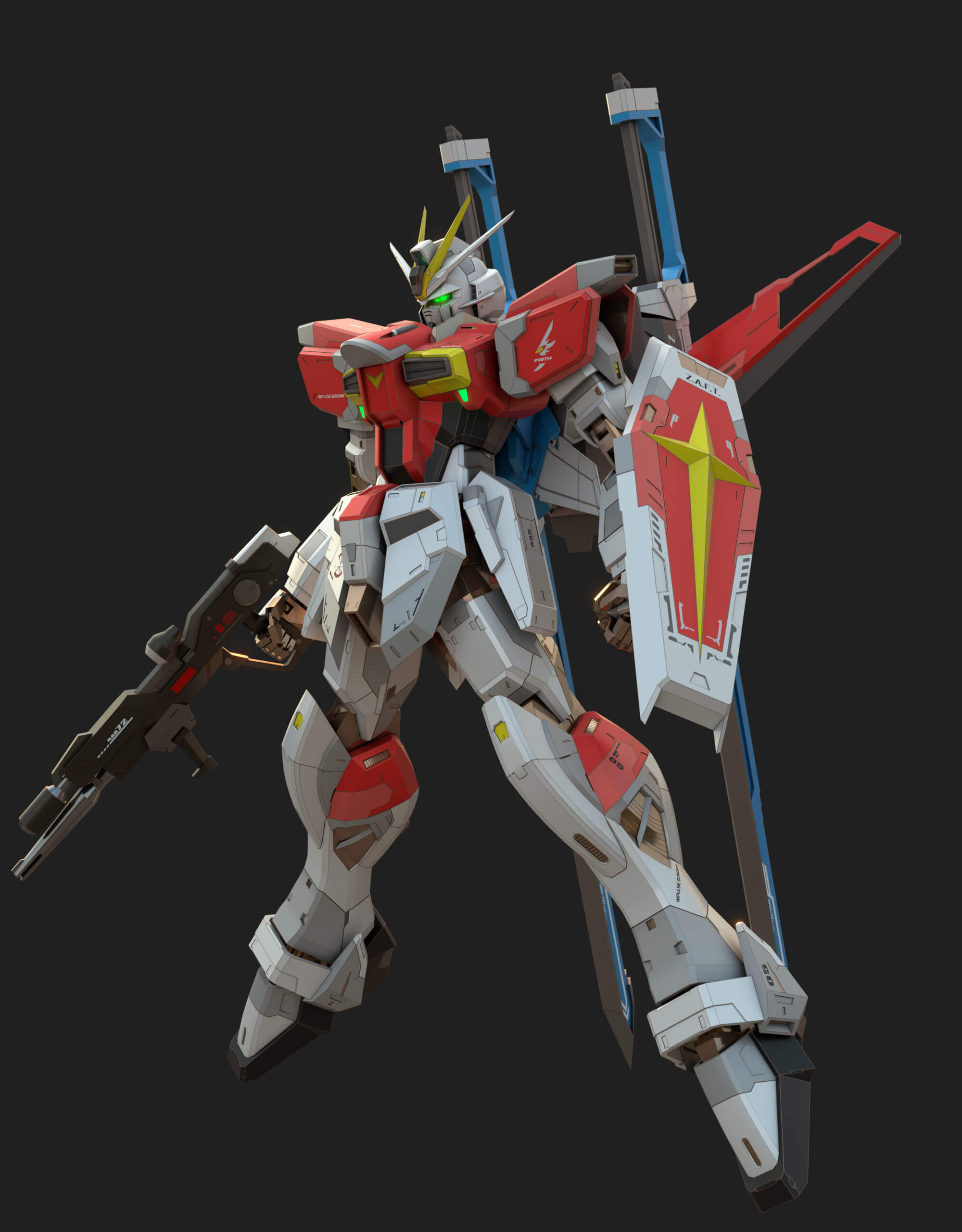 Force Impulse & Sword Impulse Gundam Bundle - Rigged 3D Model by Akbar ...