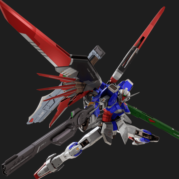 Destiny Impulse Gundam 3D Render, Digital Art by Akbar_Indra