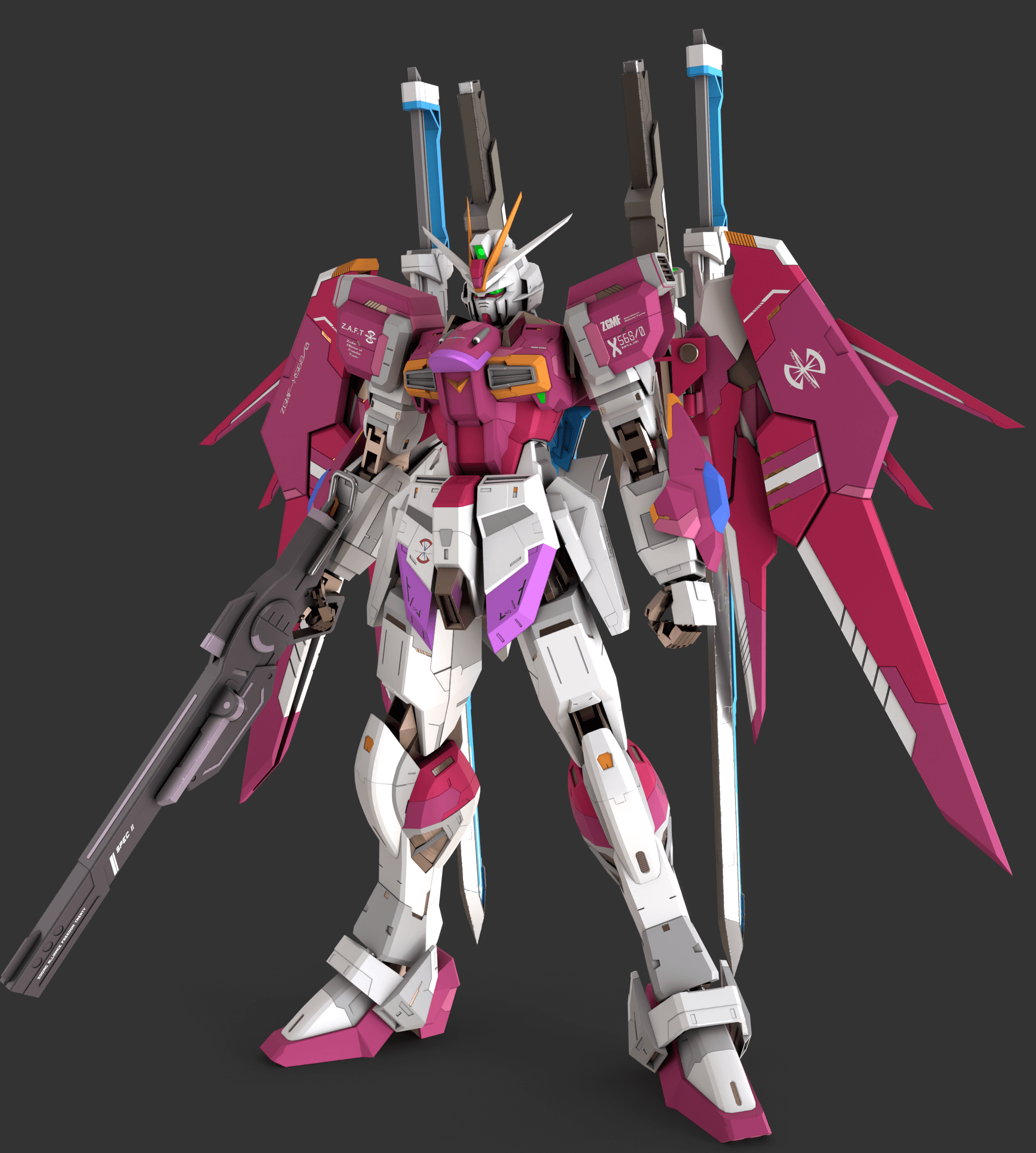 Destiny Impulse Gundam 3D Render, Digital Art by Akbar_Indra