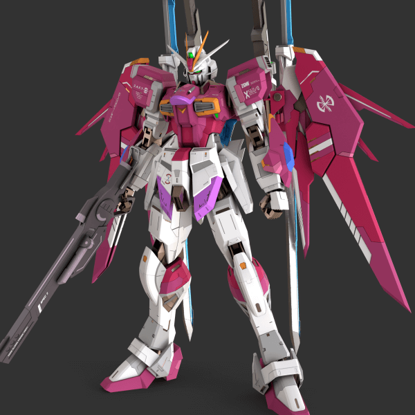 Destiny Impulse Gundam Custom 3D Render by Akbar_Indra