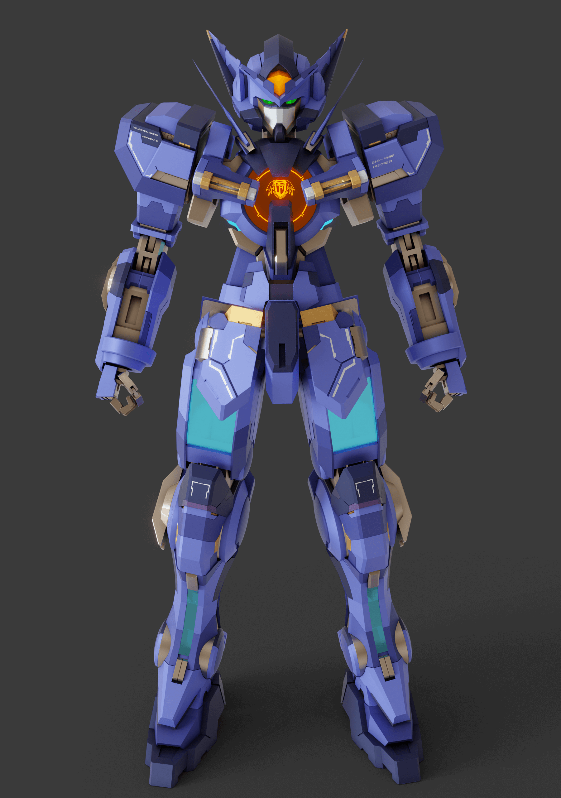 Gundam Astrea Type F Graham Ver. 3D Render by Akbar_Indra