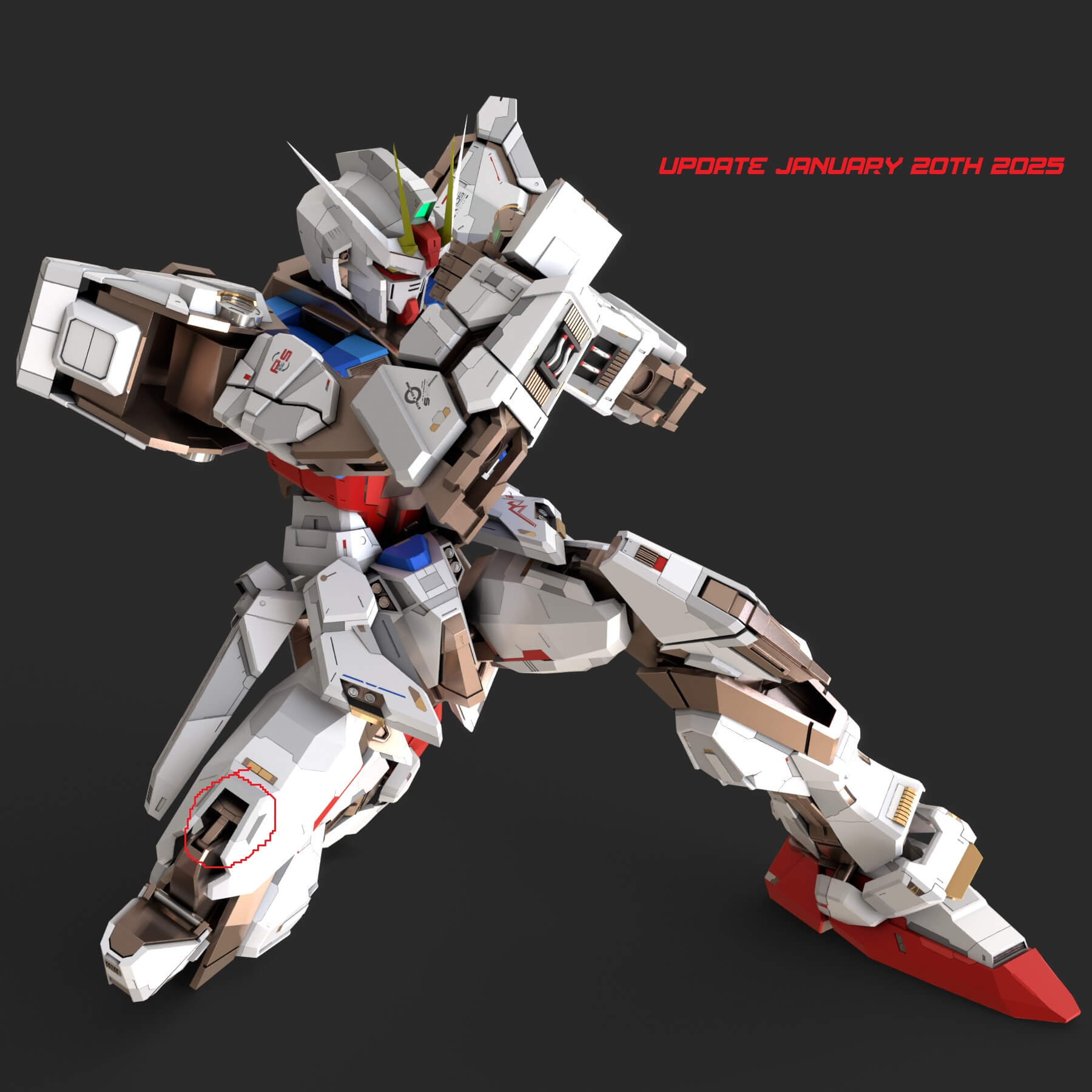 Launcher Strike Gundam Remake - Rigged 3D Model by Akbar_Indra