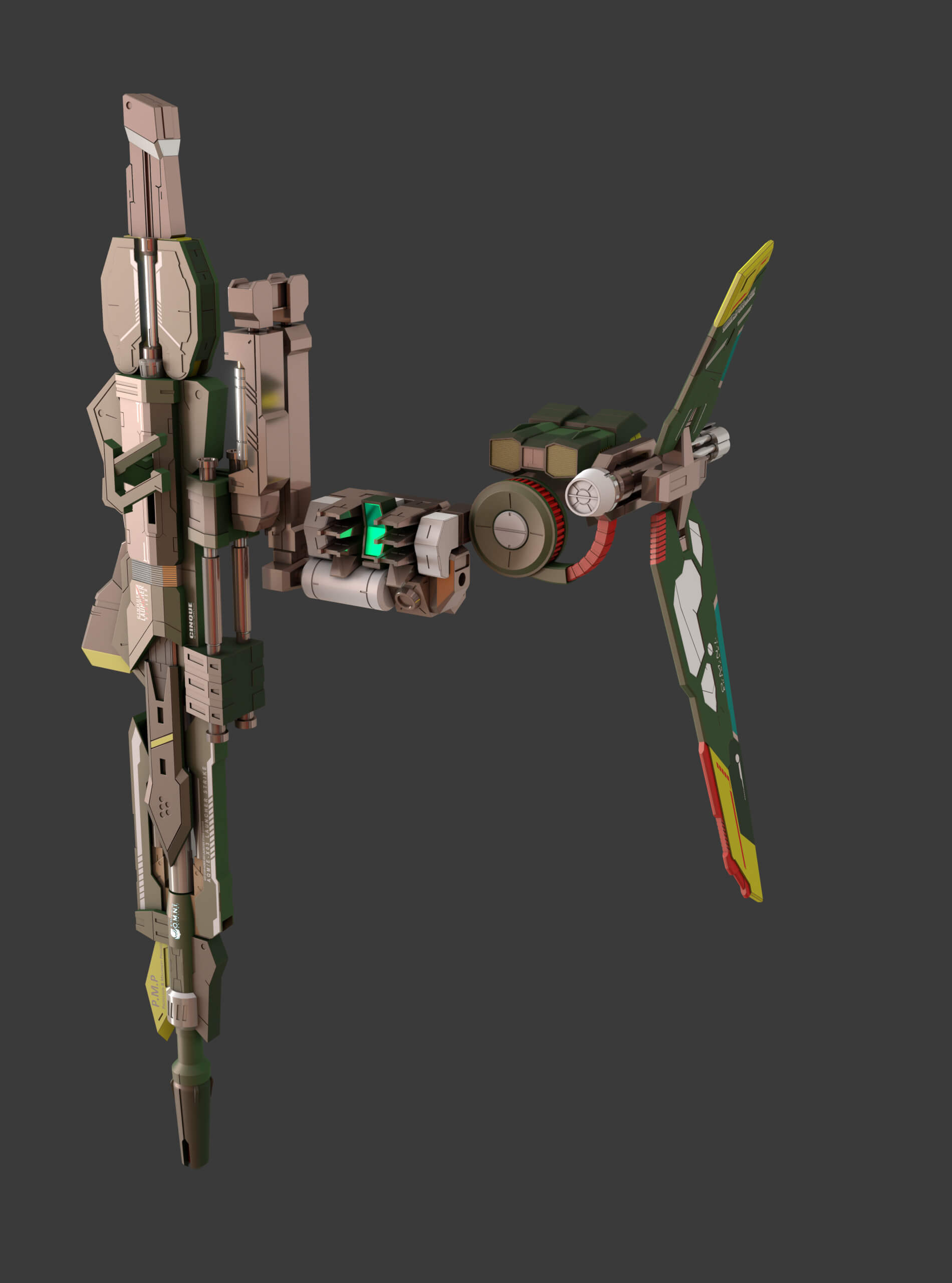 Launcher Strike Gundam Remake - Rigged 3D Model by Akbar_Indra