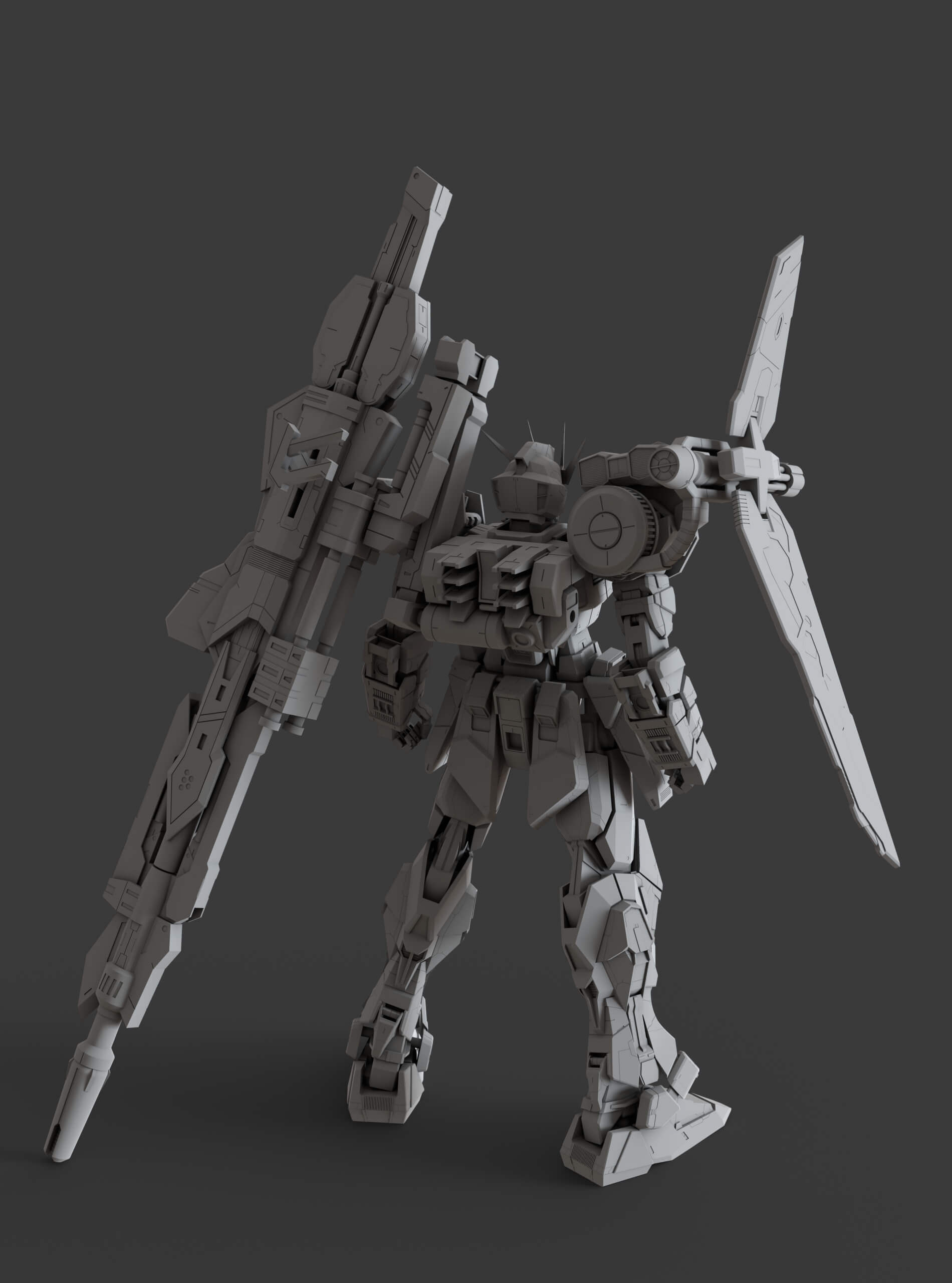 Launcher Strike Gundam Remake - Rigged 3D Model by Akbar_Indra