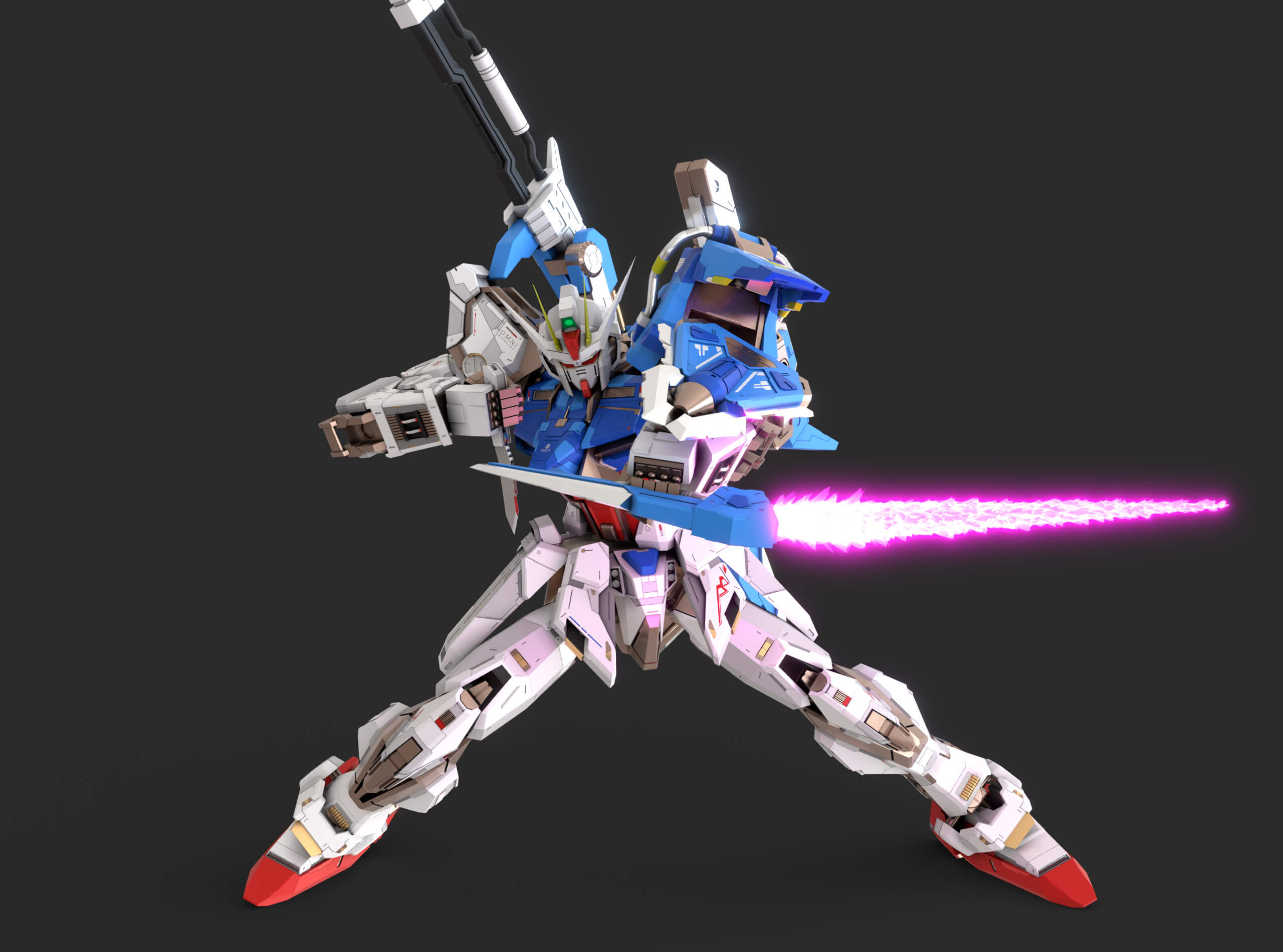 Sword Strike Gundam Remake - Rigged 3D Model by Akbar_Indra