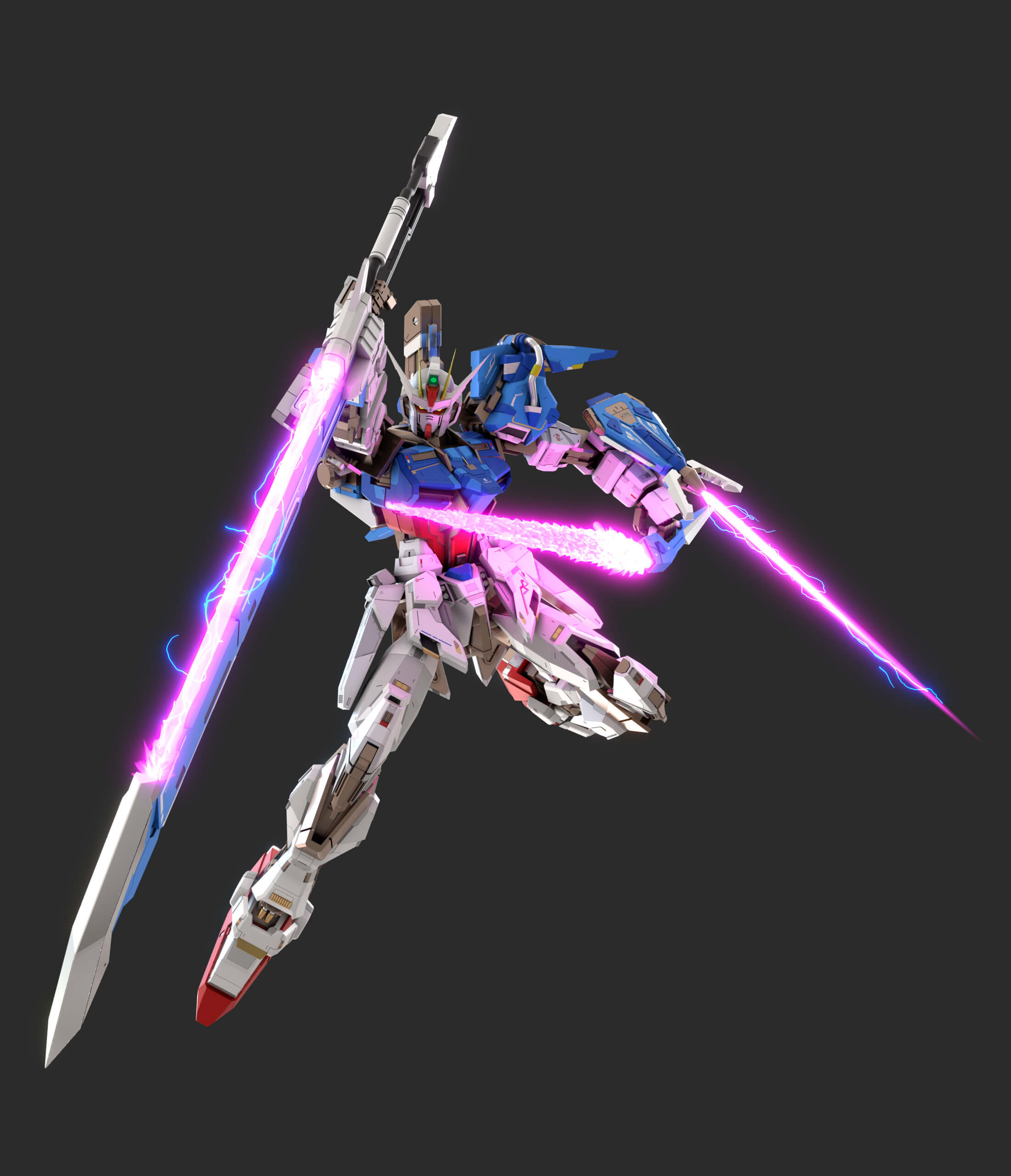 Sword Strike Gundam Remake - Rigged 3D Model by Akbar_Indra
