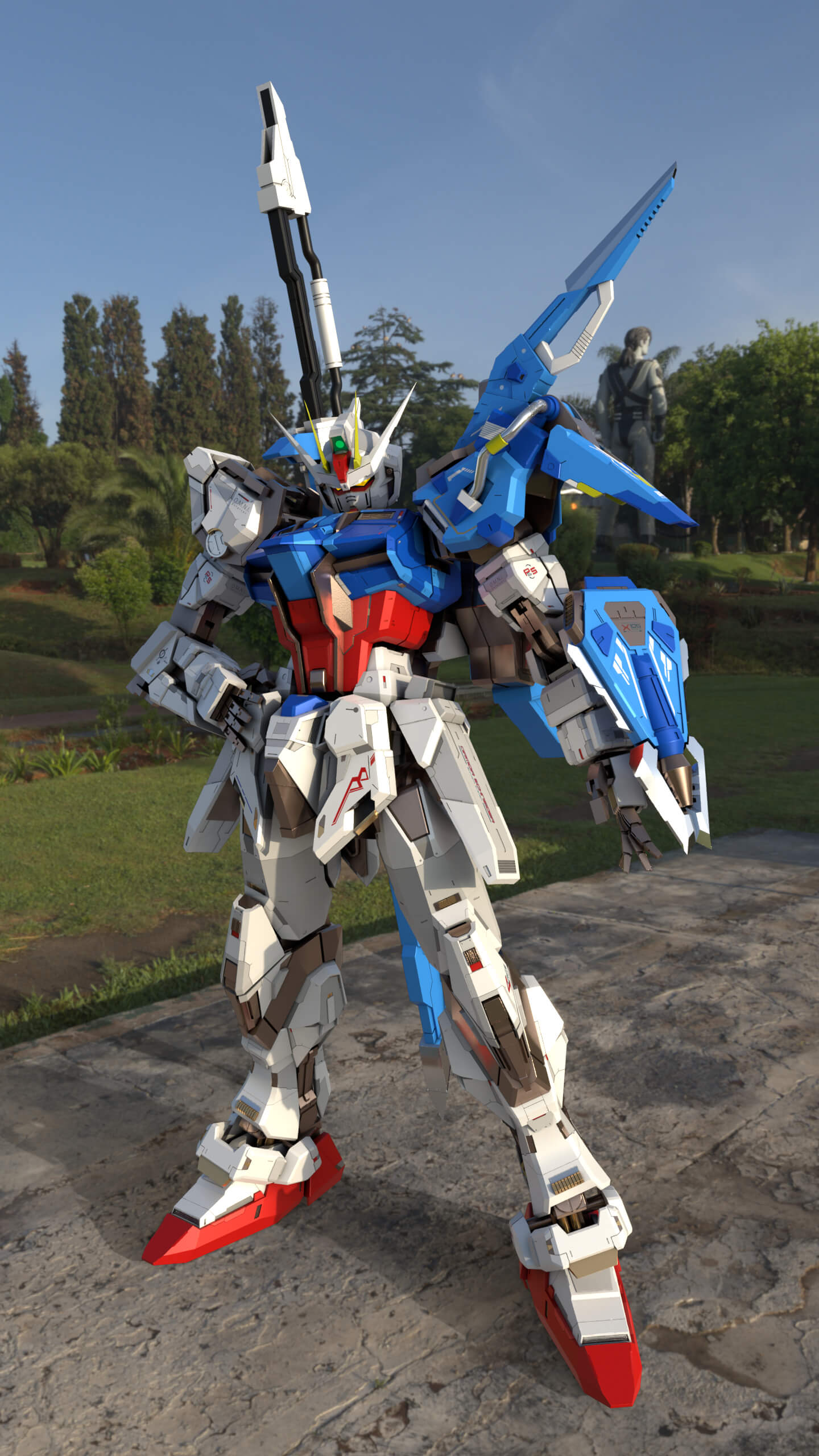 Sword Strike Gundam Remake - Rigged 3D Model by Akbar_Indra