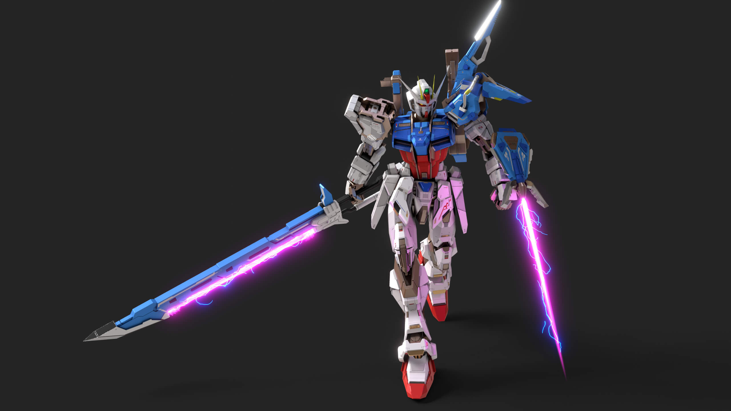 Sword Strike Gundam Remake - Rigged 3D Model by Akbar_Indra