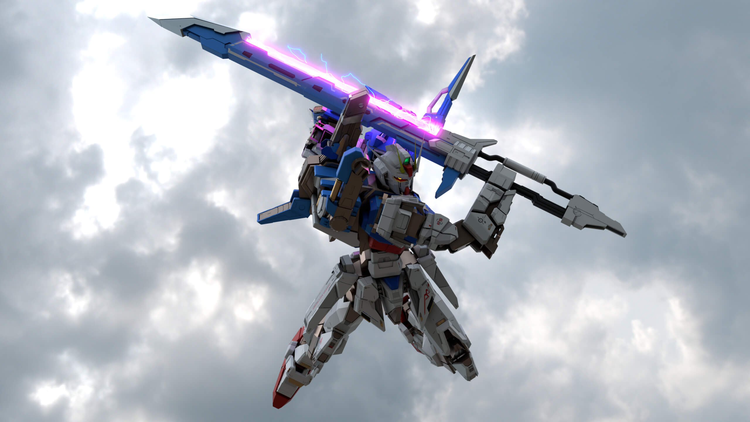 Sword Strike Gundam Remake - Rigged 3D Model by Akbar_Indra